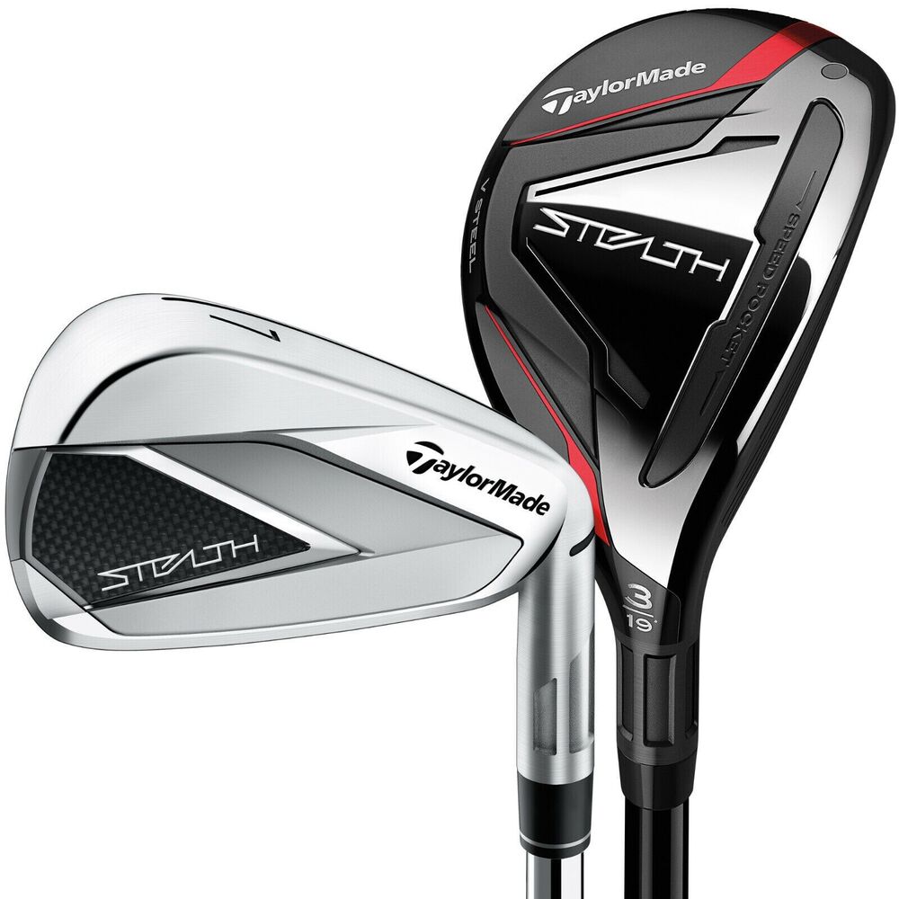 TaylorMade Stealth Combo Iron Set 3H, 4H, 5-PW Steel Stiff S-Flex RH ...