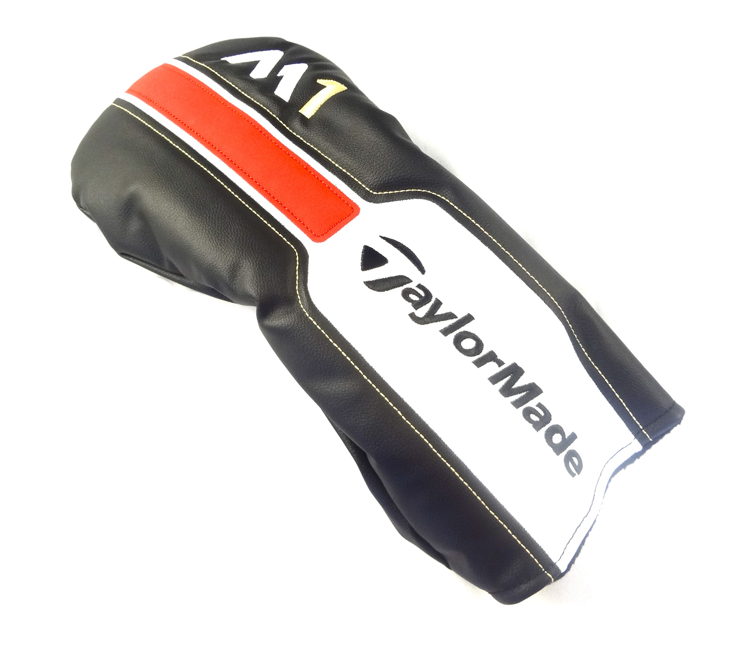 NEW TaylorMade M1 Black/White/Red Leather Driver Headcover | SidelineSwap