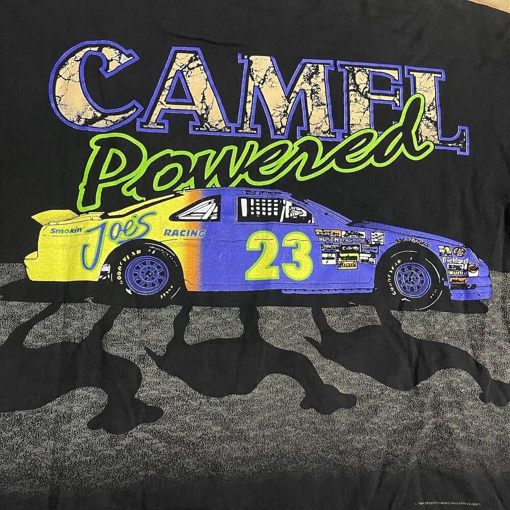 Vintage Camel Powered Smokin Joe's Racing All Over Print RARE NASCAR ...