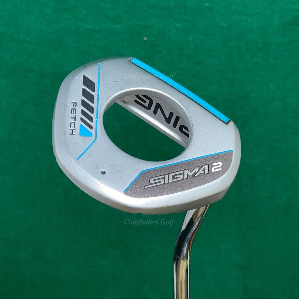 Ping Sigma 2 Fetch Platinum Black Dot 35" Double-Bend Mallet Putter ...