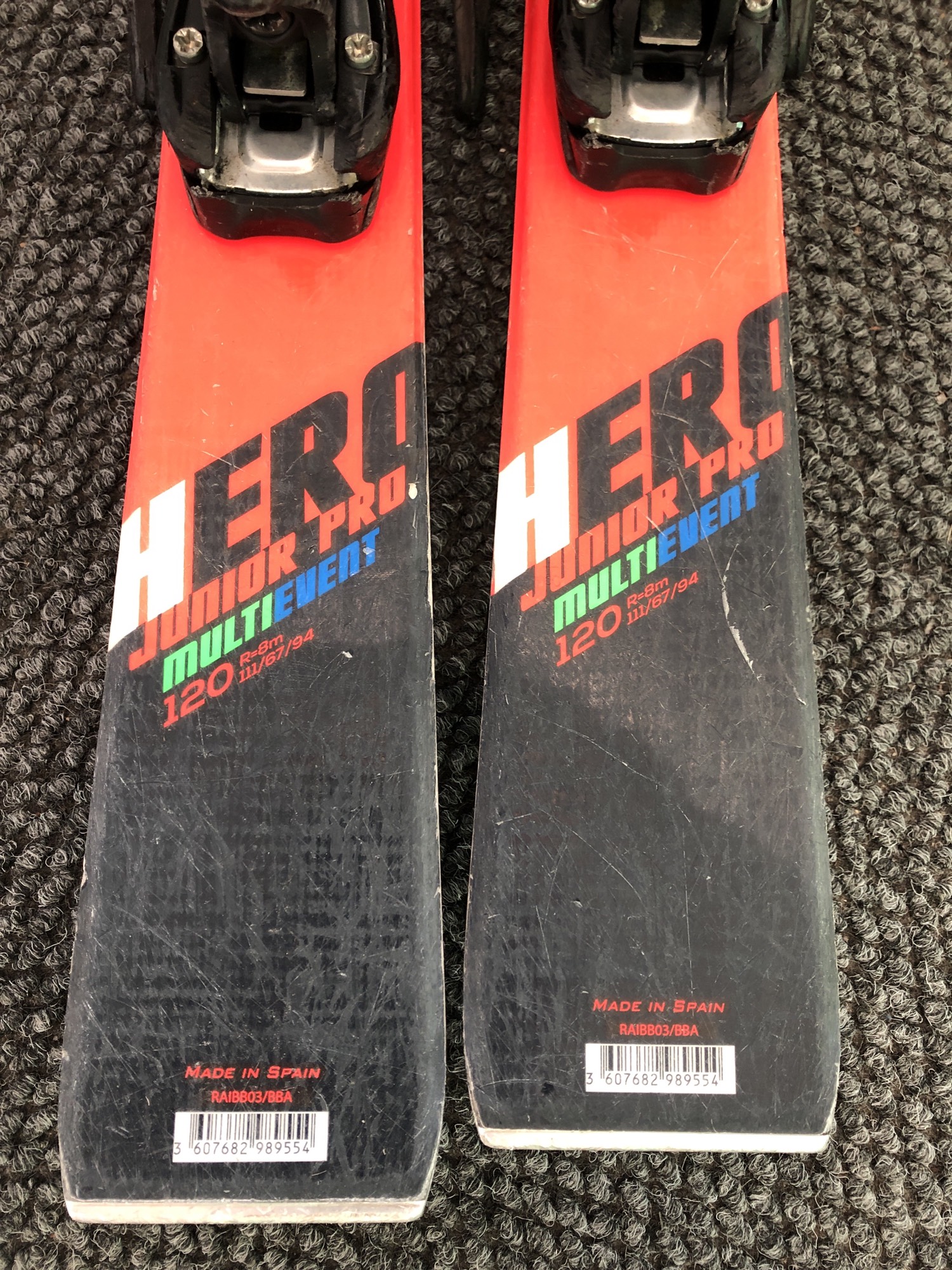 Used Less than 140 cm Rossignol Hero Jr Multi Event 120 Racing Skis Yes ...