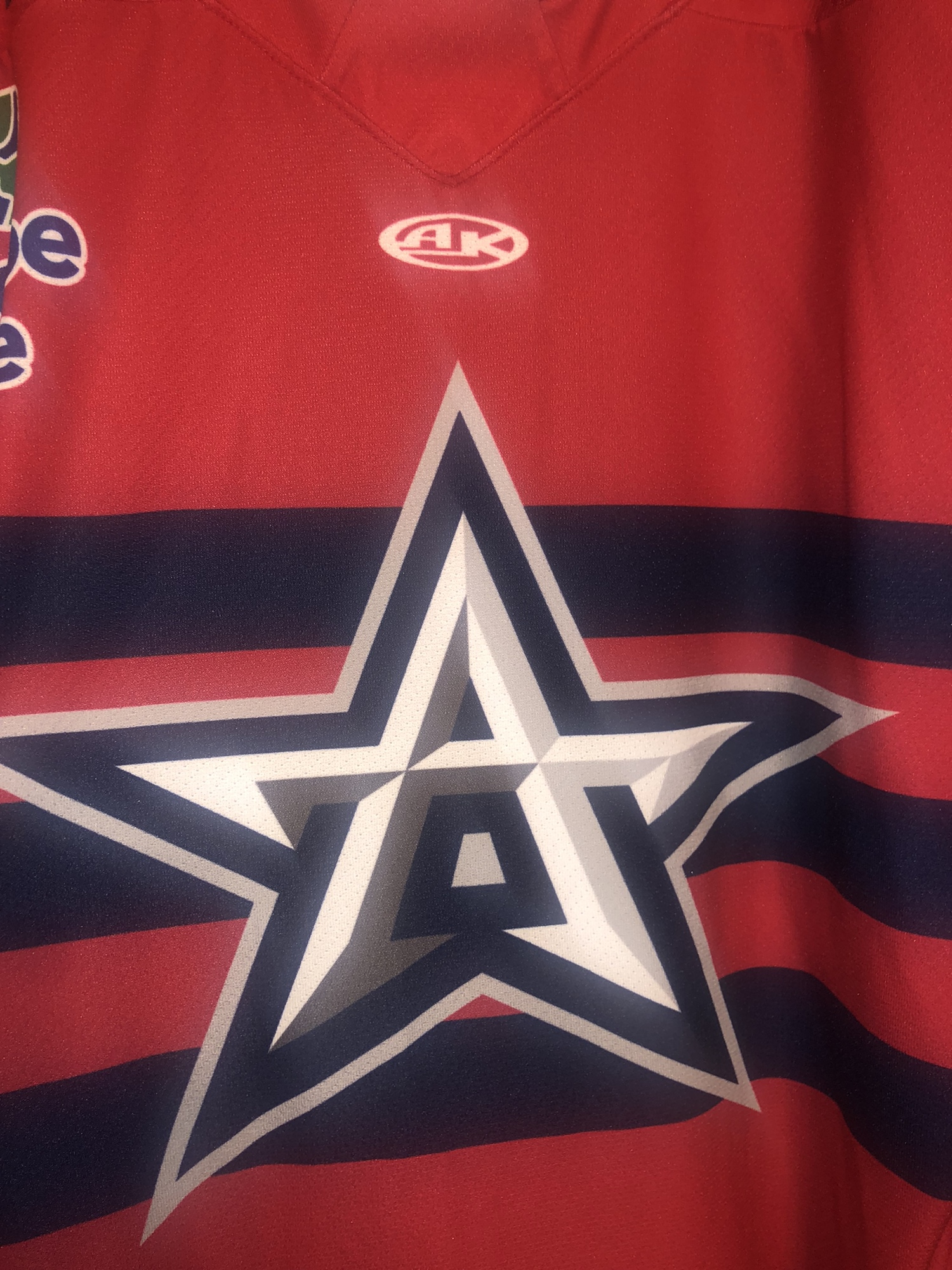 GAME WORN ALLEN AMERICANS WARM UP JERSEY #19 SIZE 54 | SidelineSwap