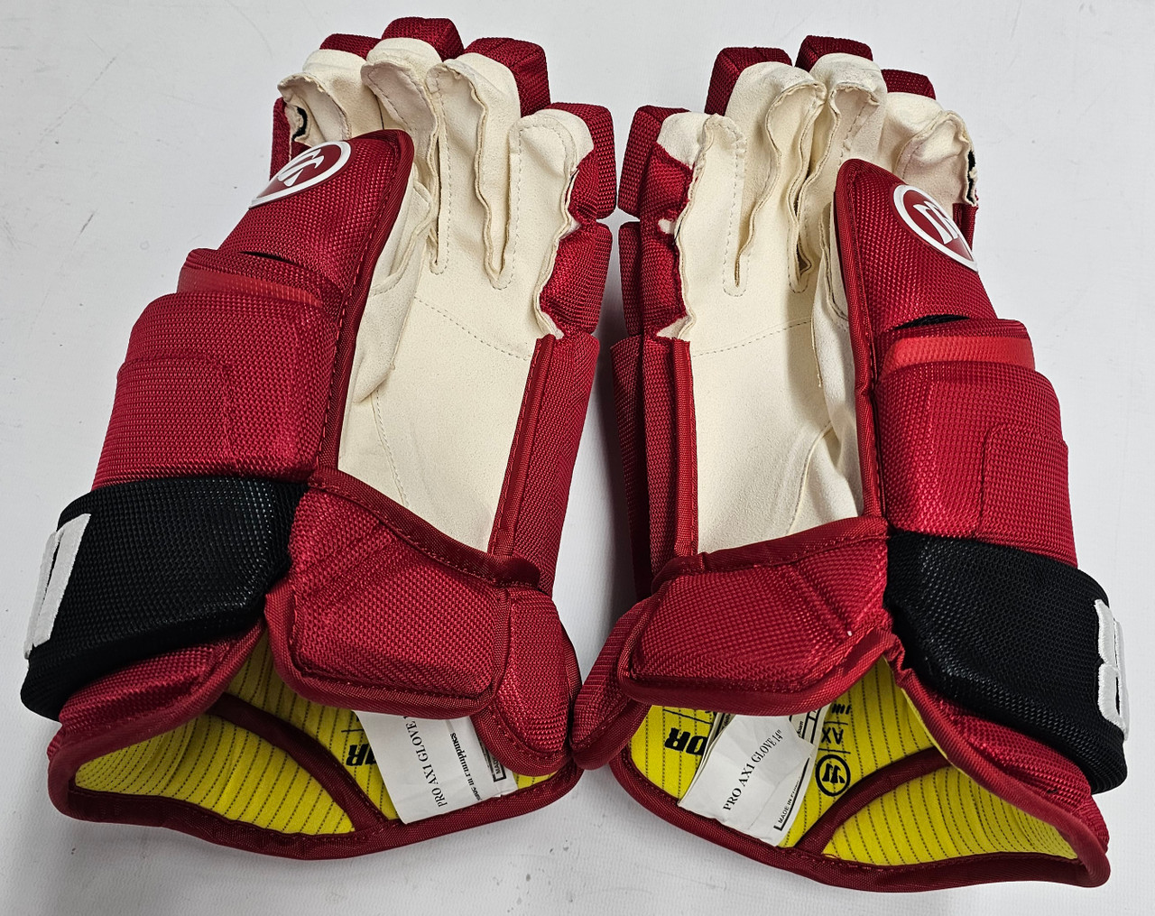 WARRIOR AX1 PRO CUSTOM PRO STOCK HOCKEY GLOVES RED 14" NHL NEW(11082 ...