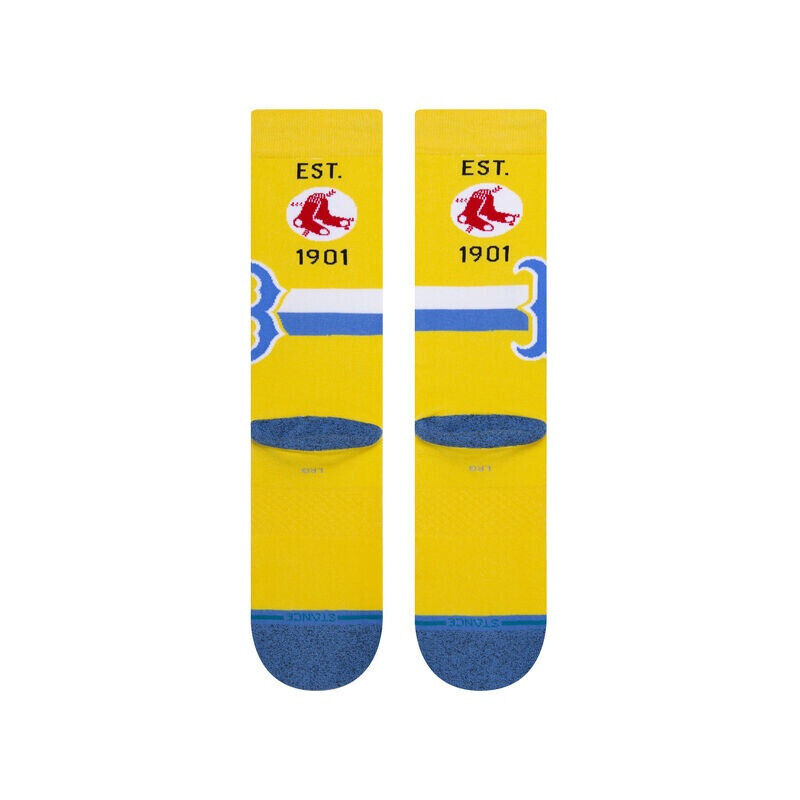 Boston Red Sox City Connect Yellow Stance MLB Baseball Socks Large Men ...