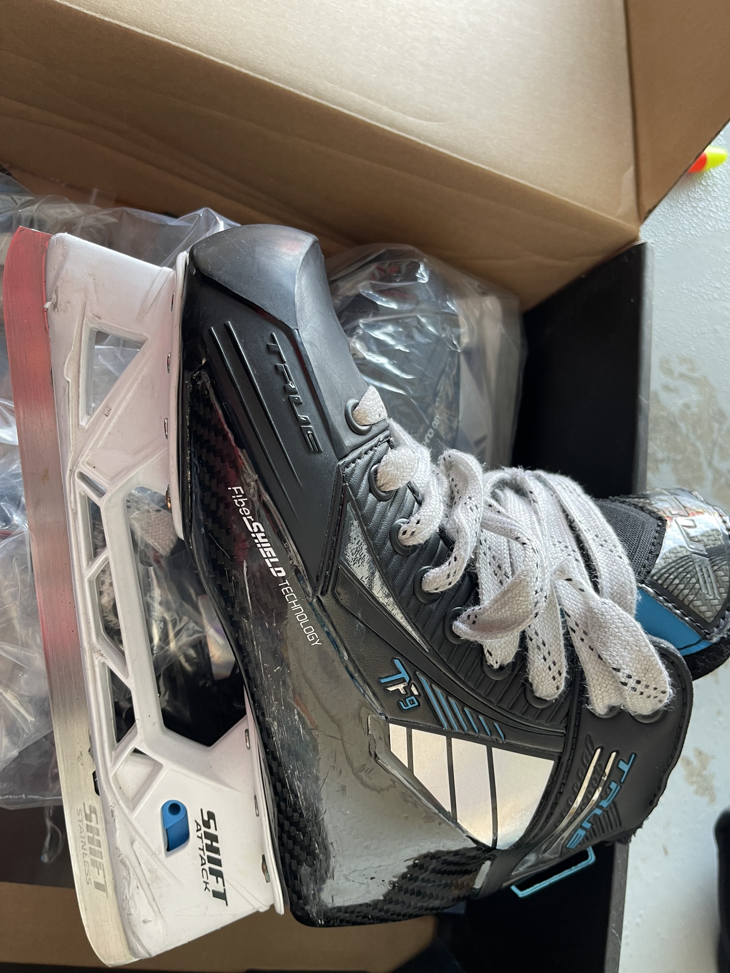 Used True Regular Width Size 3 TF9 Hockey Goalie Skates | SidelineSwap