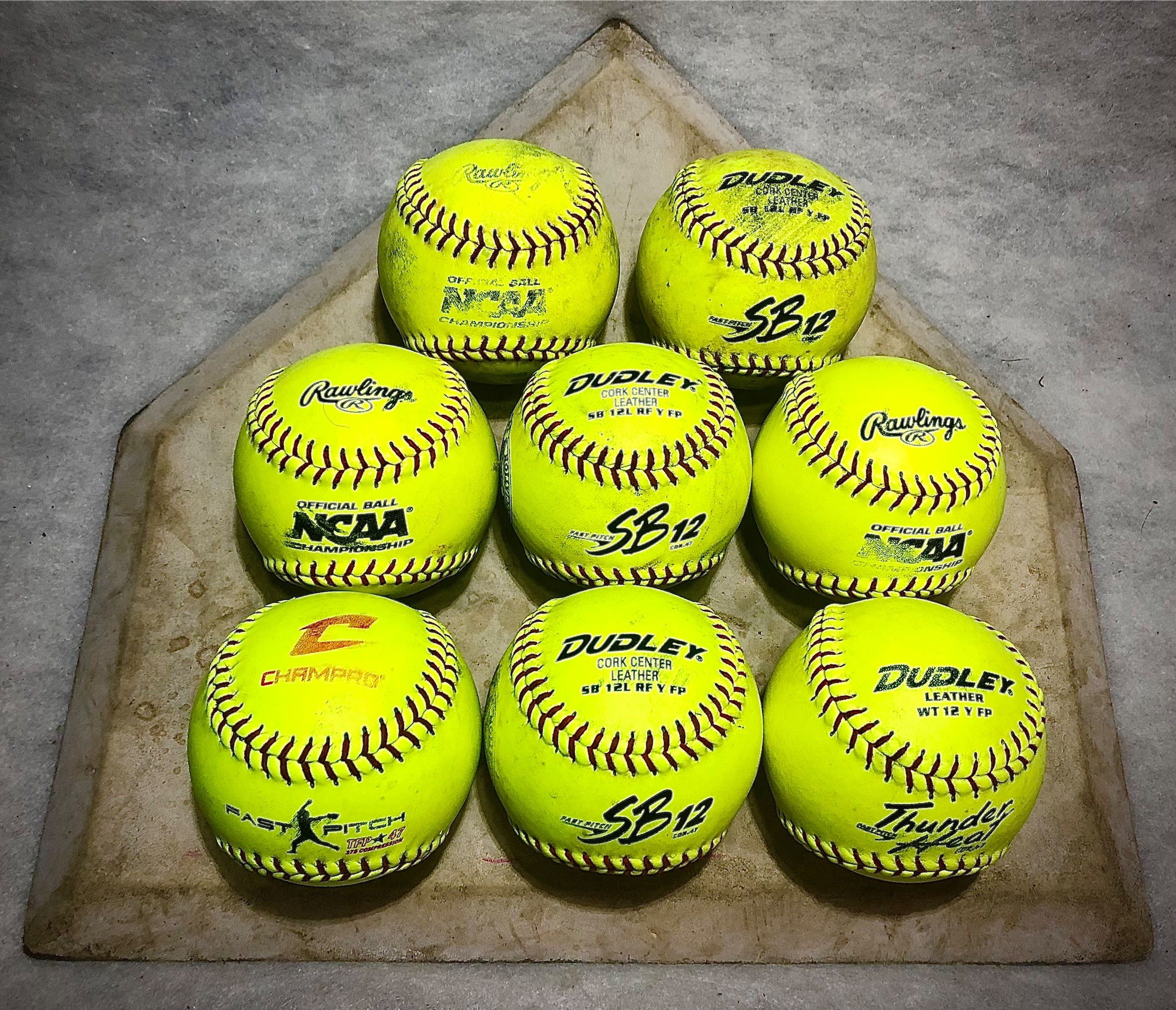 (8) 12”Leather Softballs £ast~Shi₽₽ing | SidelineSwap