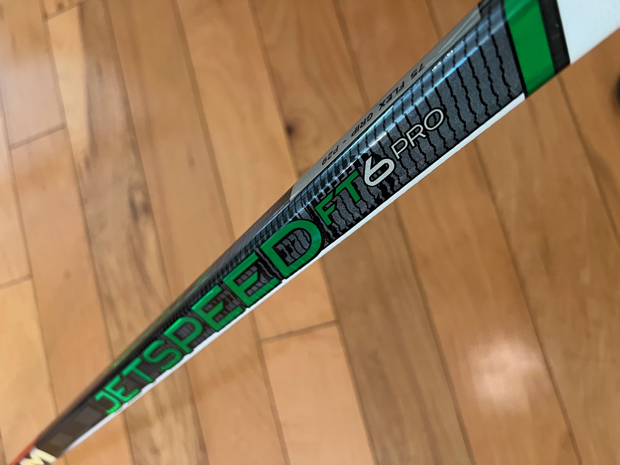 New CCM JetSpeed FT6 Pro (Green) Hockey Stick P29/75 Flex/Right Handed ...