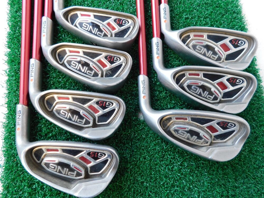 Ping G15 (4i-W) Iron Set Orange Dot w/ PING TFC 149 Reg Flex Shafts ...