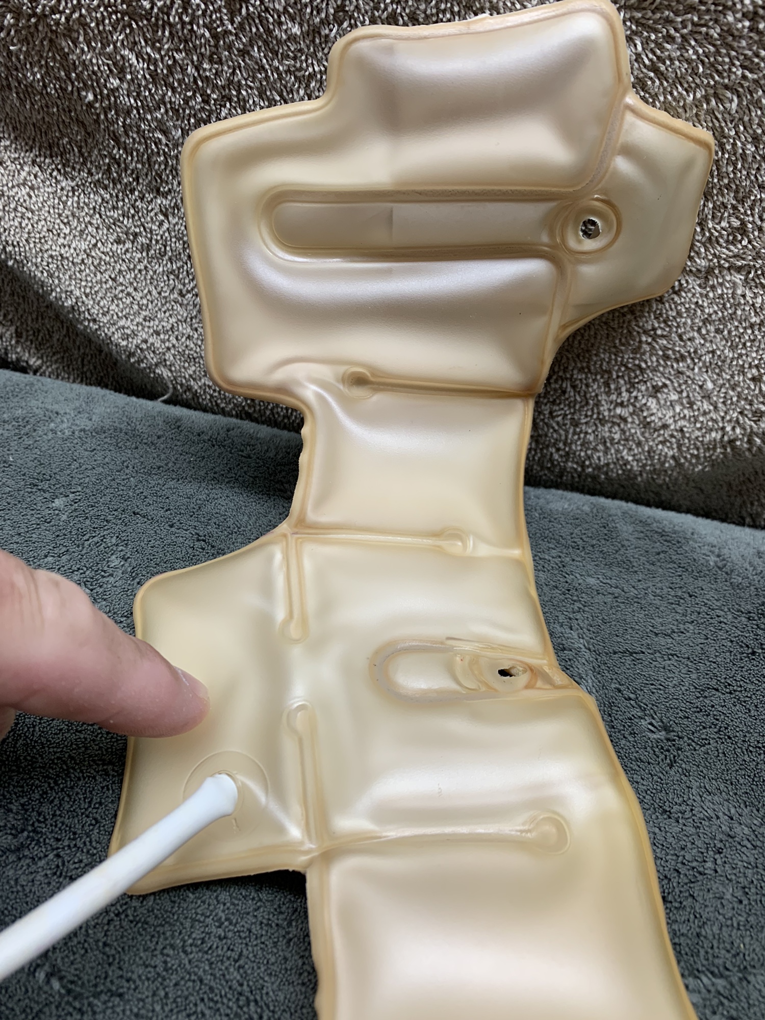 VINTAGE LARGE RED COOPER SK400 HOCKEY HELMET WITH RARE AIR BLADDER ...