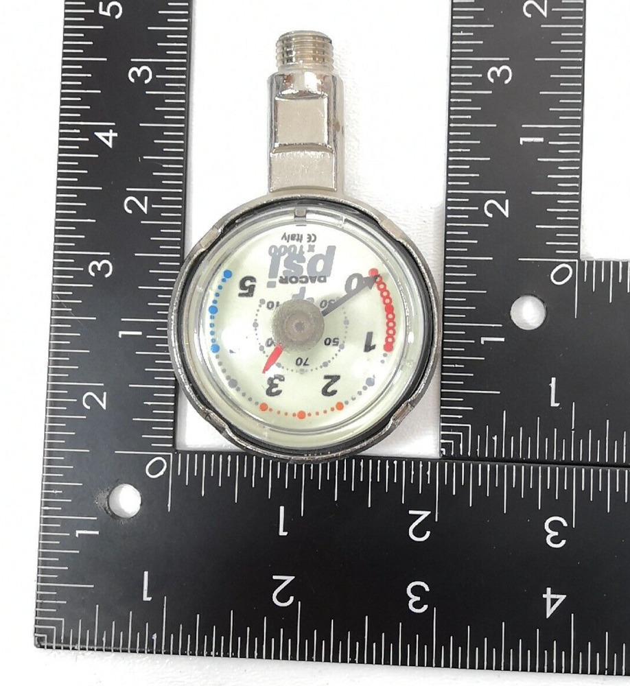 Dacor Brass Mini 2" 5000 PSI SPG Pressure Gauge Scuba Dive ...