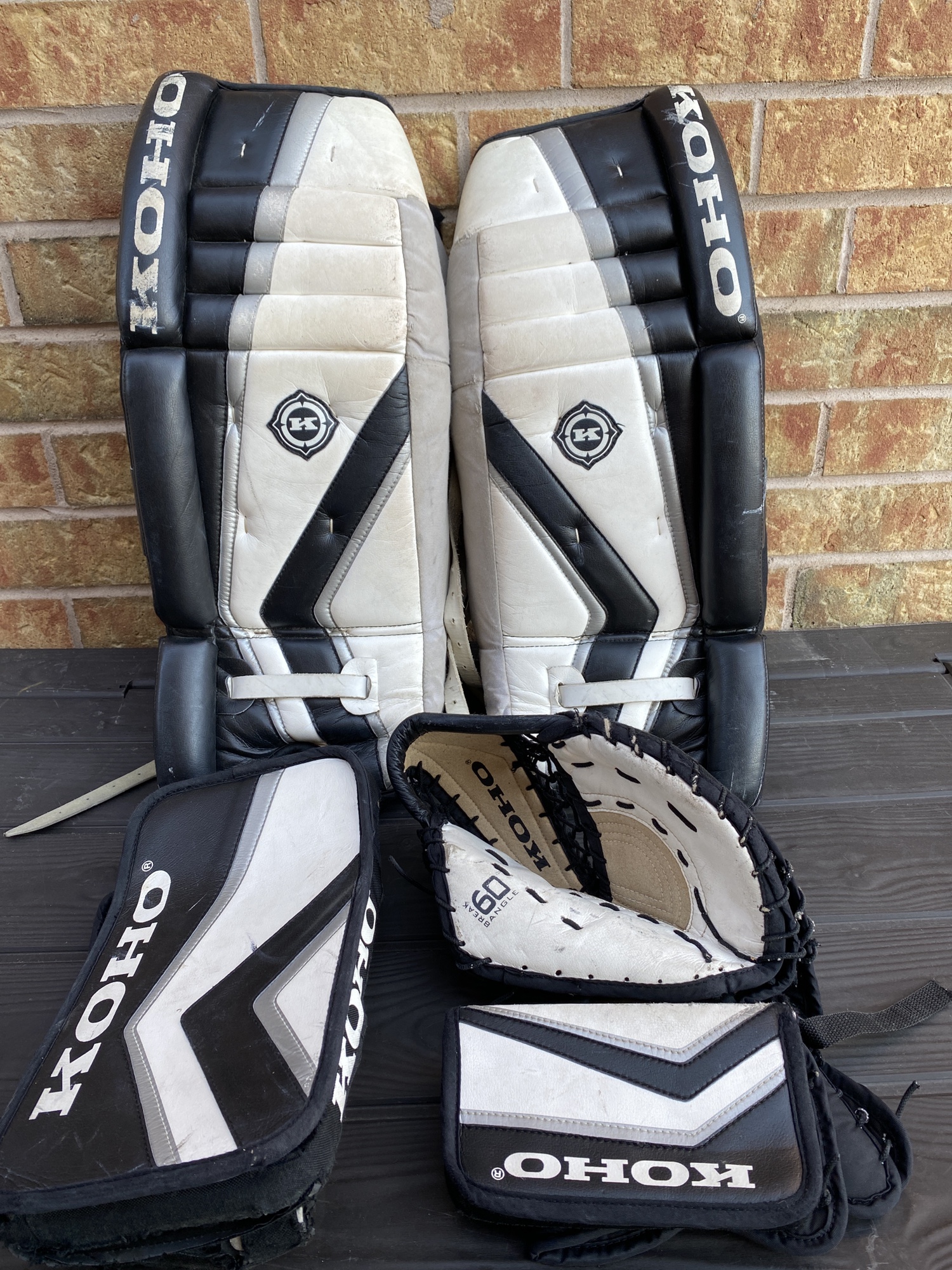 Koho 27” Goalie pads with blocker and catchers mitt (LHC) | SidelineSwap