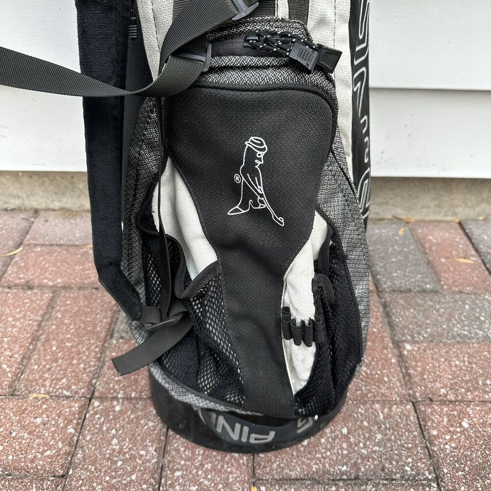 Ping Hoofer 2 Golf Club 4 Way Carry Stand Bag Dual Straps Black White ...