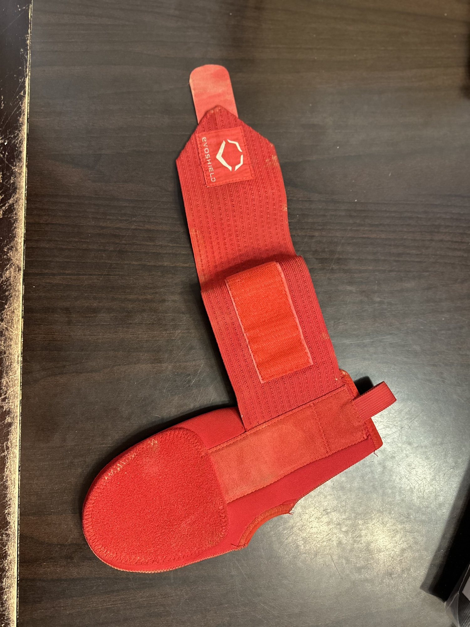 Red Used Senior EvoShield Wrist Guards Sliding mitt | SidelineSwap