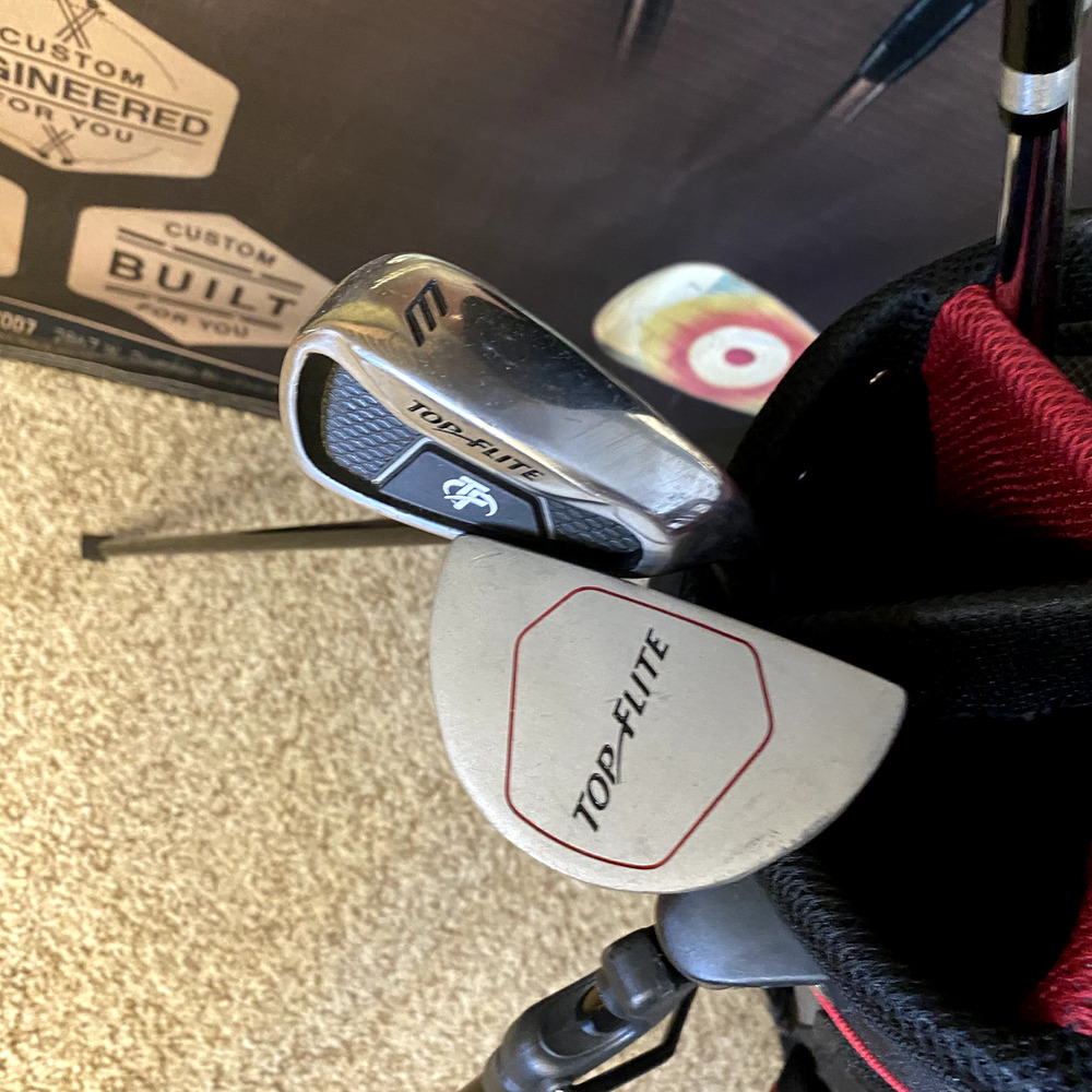 RH Mens Top Flite Red and Black Golf Club Complete Set With Stand Bag ...