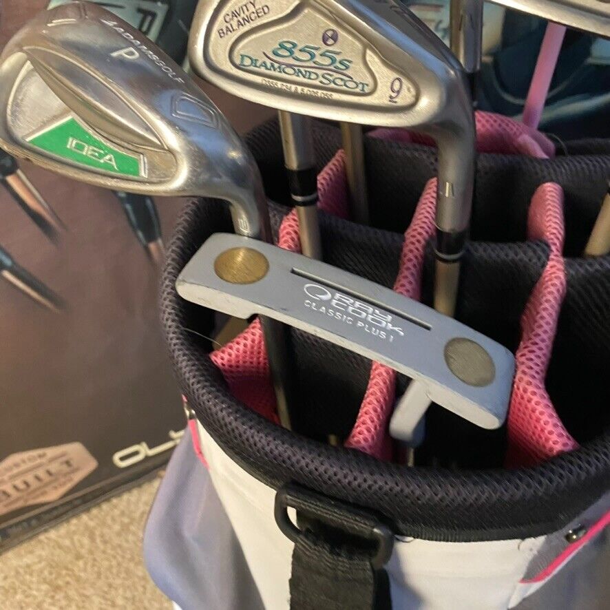 Womens Tommy Armour Golf Club Set With Pink Callaway Golf Bag ...