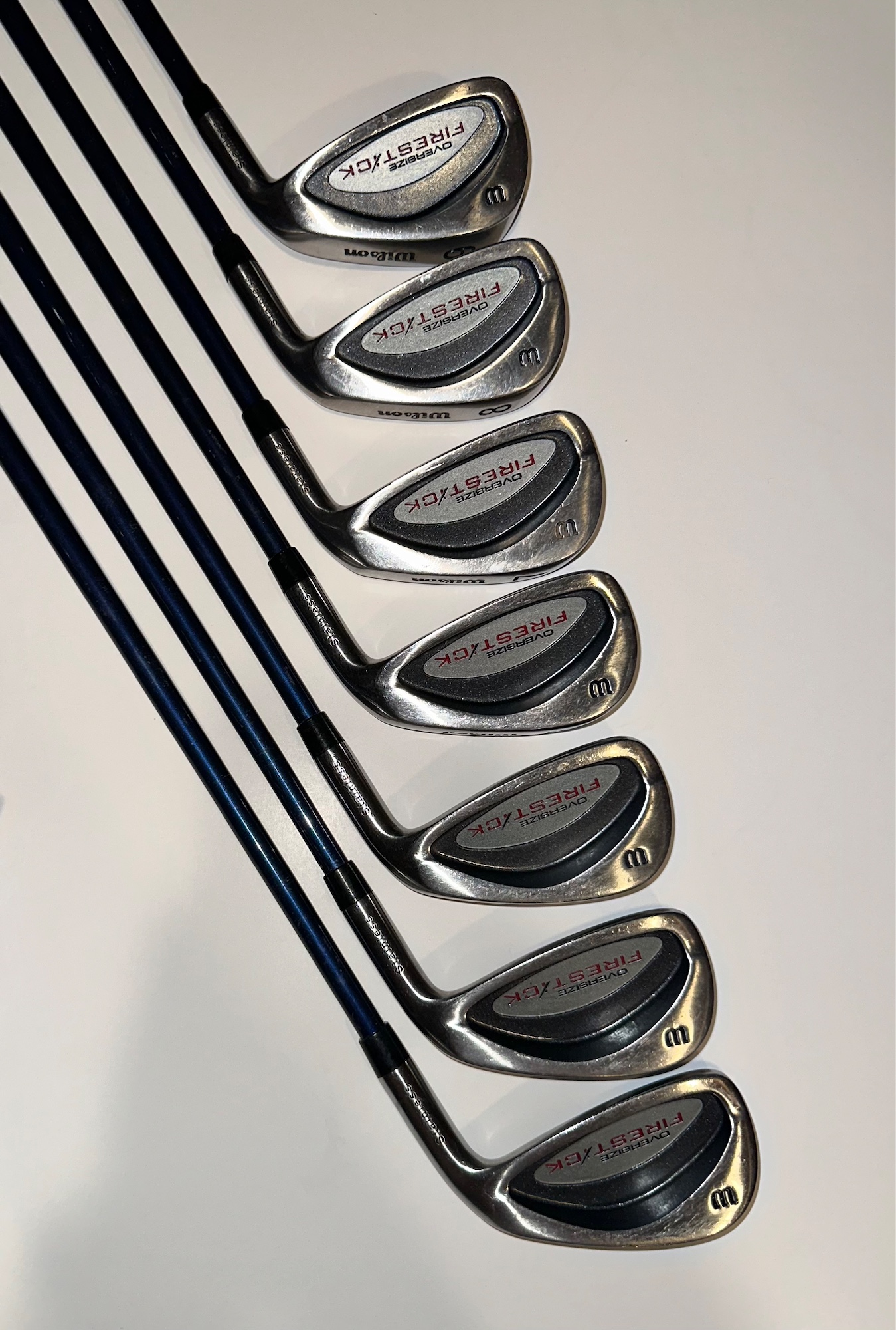 WILSON FIRESTICK OVERSIZE TITANIUM MATRIX GOLF SET W/ MEN'S FLEX SHAFTS ...