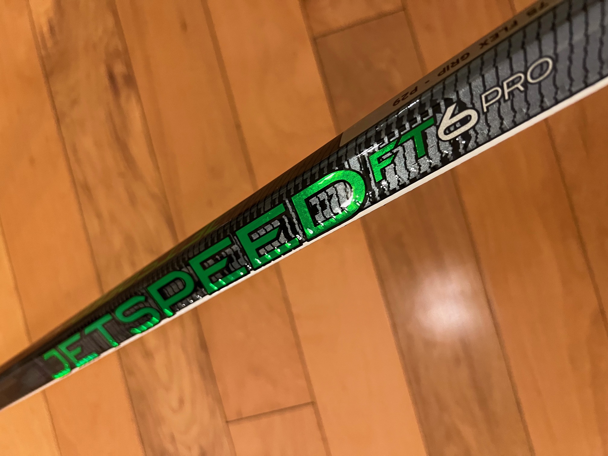 New CCM JetSpeed FT6 Pro (Green) Hockey Stick P29/75 Flex/Right Handed ...