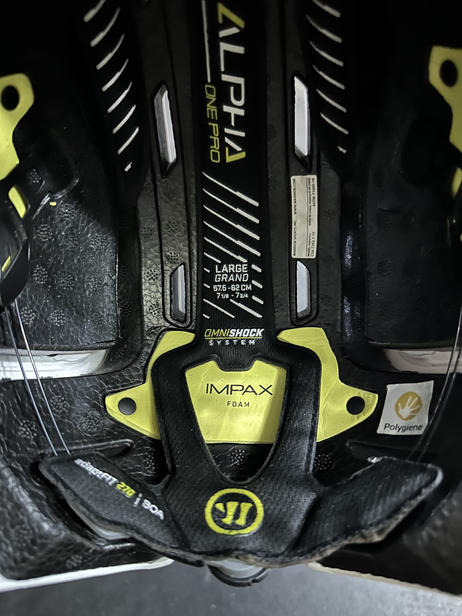 Used Large Warrior Alpha One Pro Helmet With CCM FV1 Full Shield ...