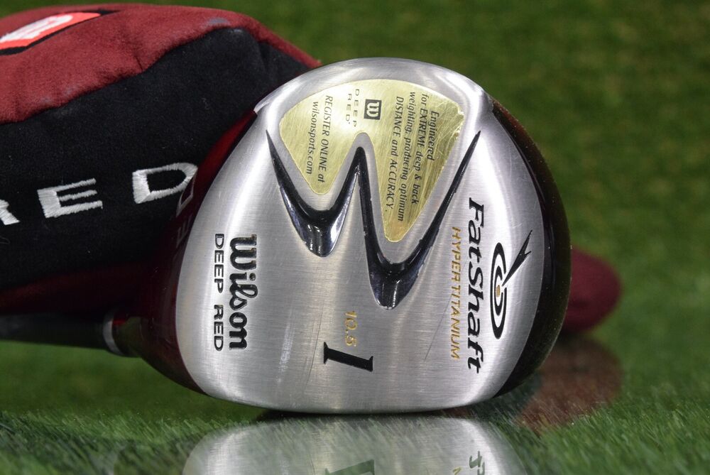 WILSON DEEP RED 10.5 DRIVER W/ FAT SHAFT REGULAR FLEX SHAFT & HEADCOVER ...