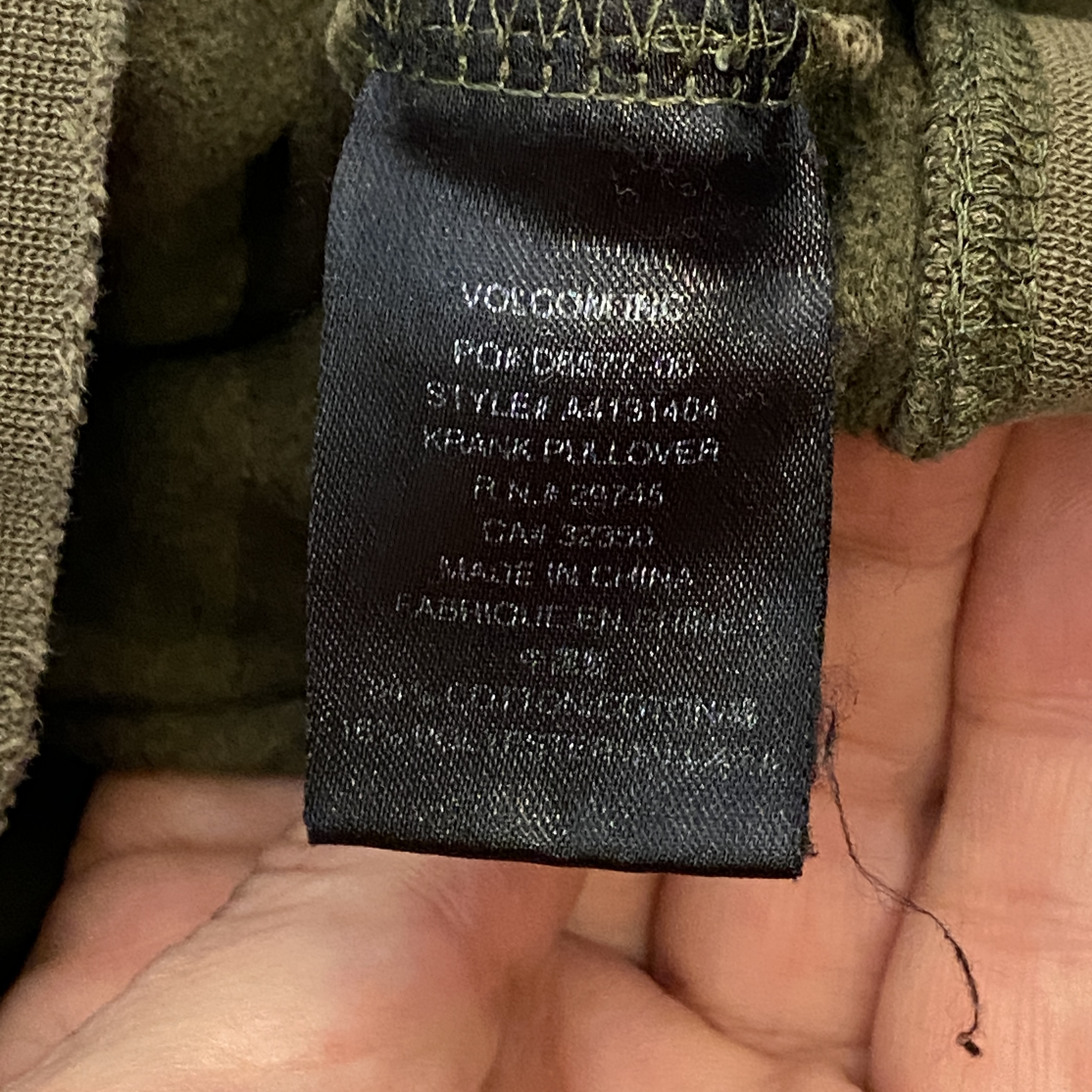 Volcom Hoodie Men Large Vintage Olive Camo Long Sleeve Logo Drawstring ...