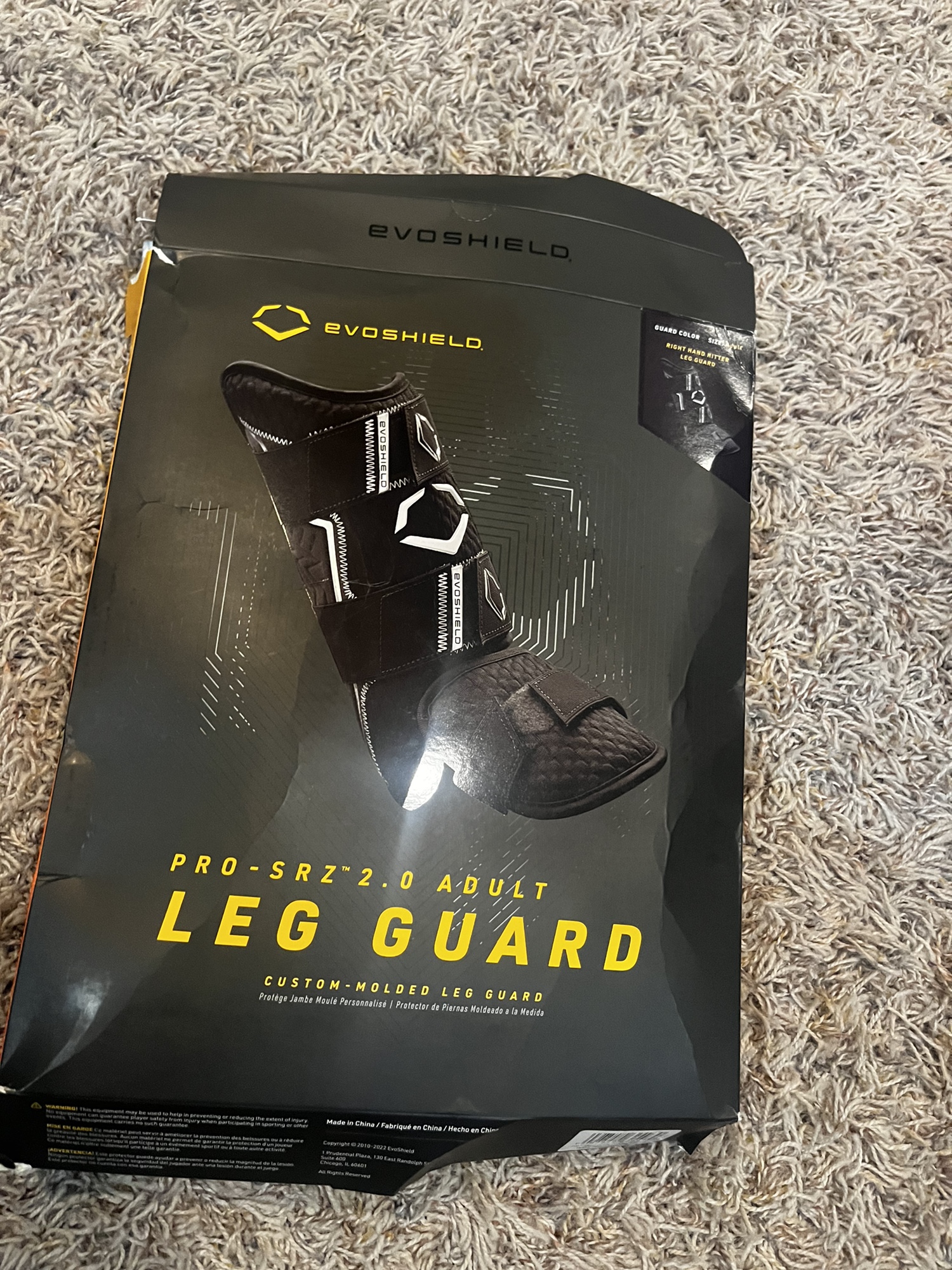 Evoshield leg guard RHH Black | SidelineSwap