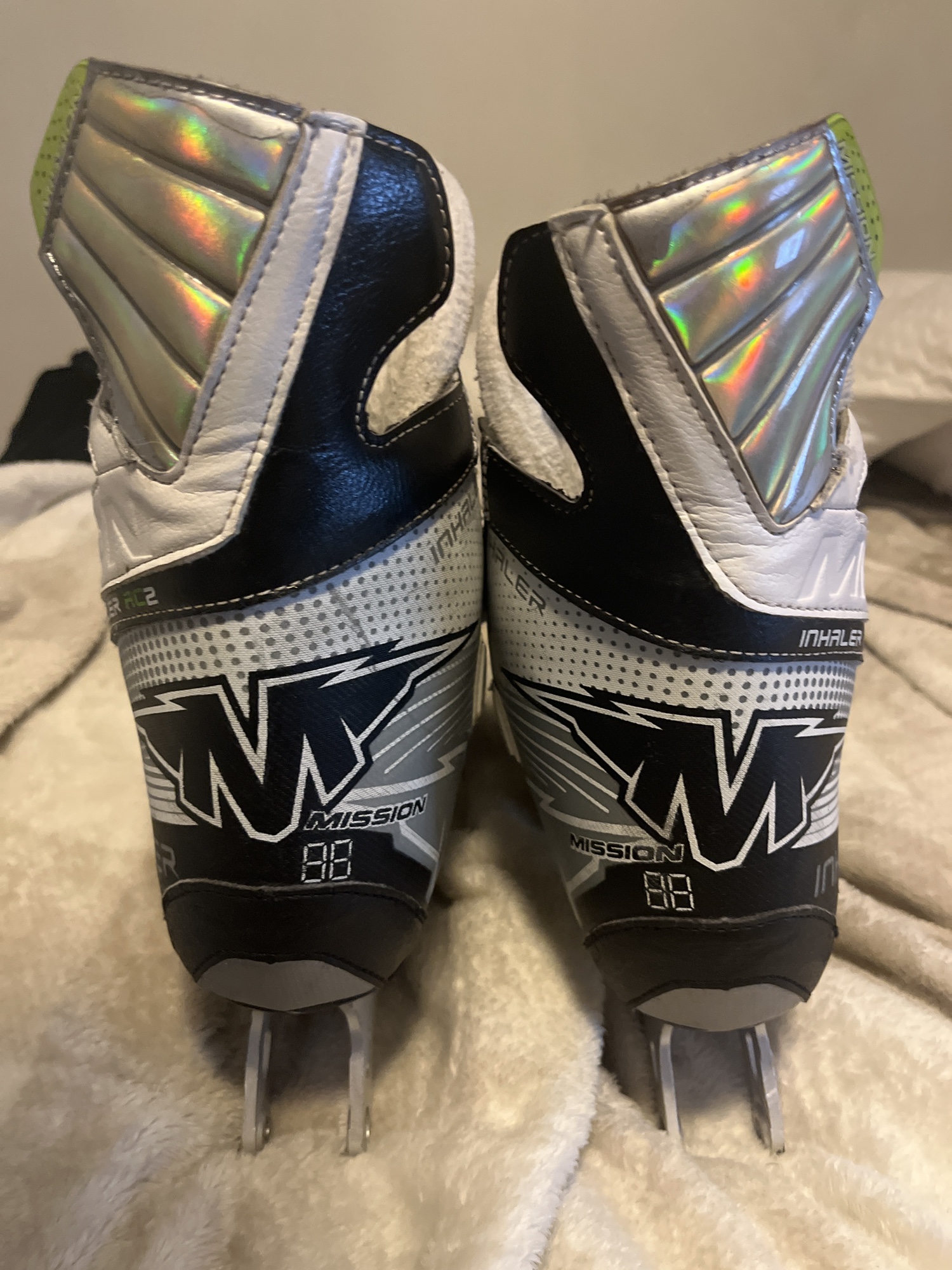 Used Mission Size 8D Inhaler AC2 Hockey Skates | SidelineSwap