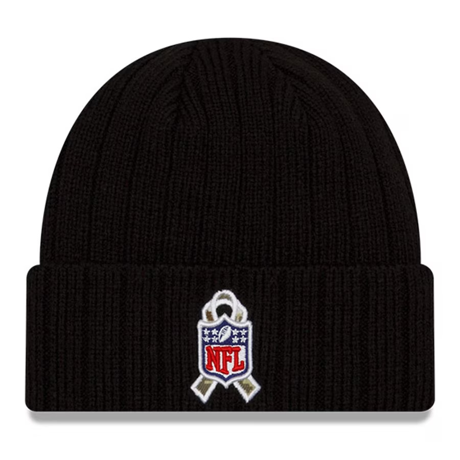 NFL National Football League Logo Salute To Service Cuffed Knit Beanie ...