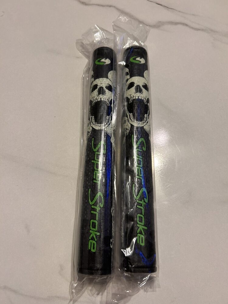 NEW 2 Pack Super Stroke Limited Edition Skull 3.0 Slim Black Golf ...