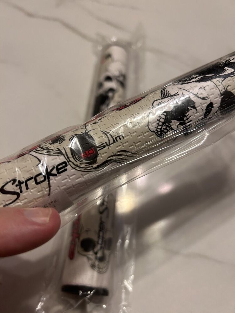 NEW 2 Pack Super Stroke Limited Edition Skull 3.0 Slim WHITE Golf ...