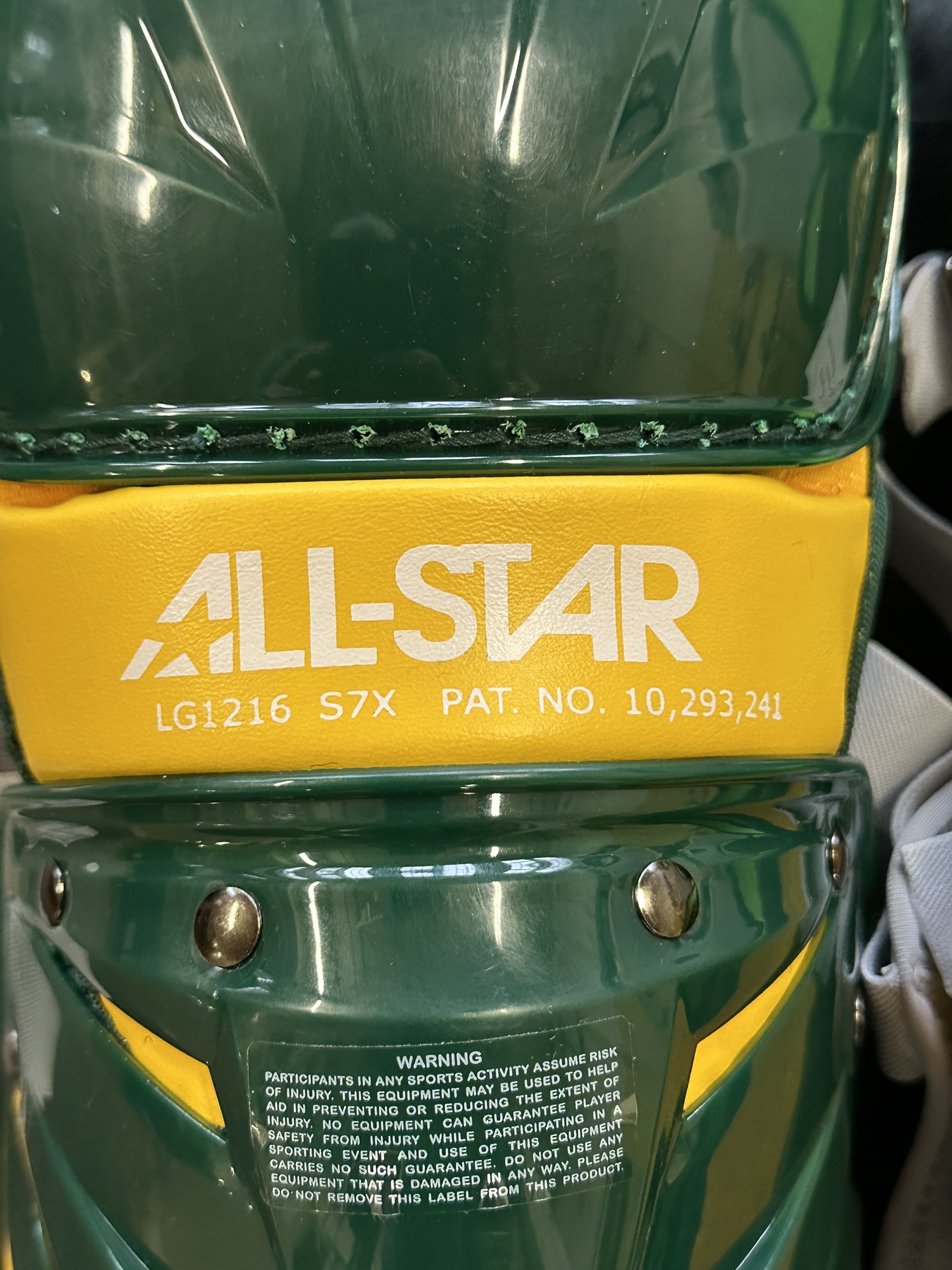 New All-Star System 7 Axis LG1216S7X Catcher's Leg Guard Dark Green ...