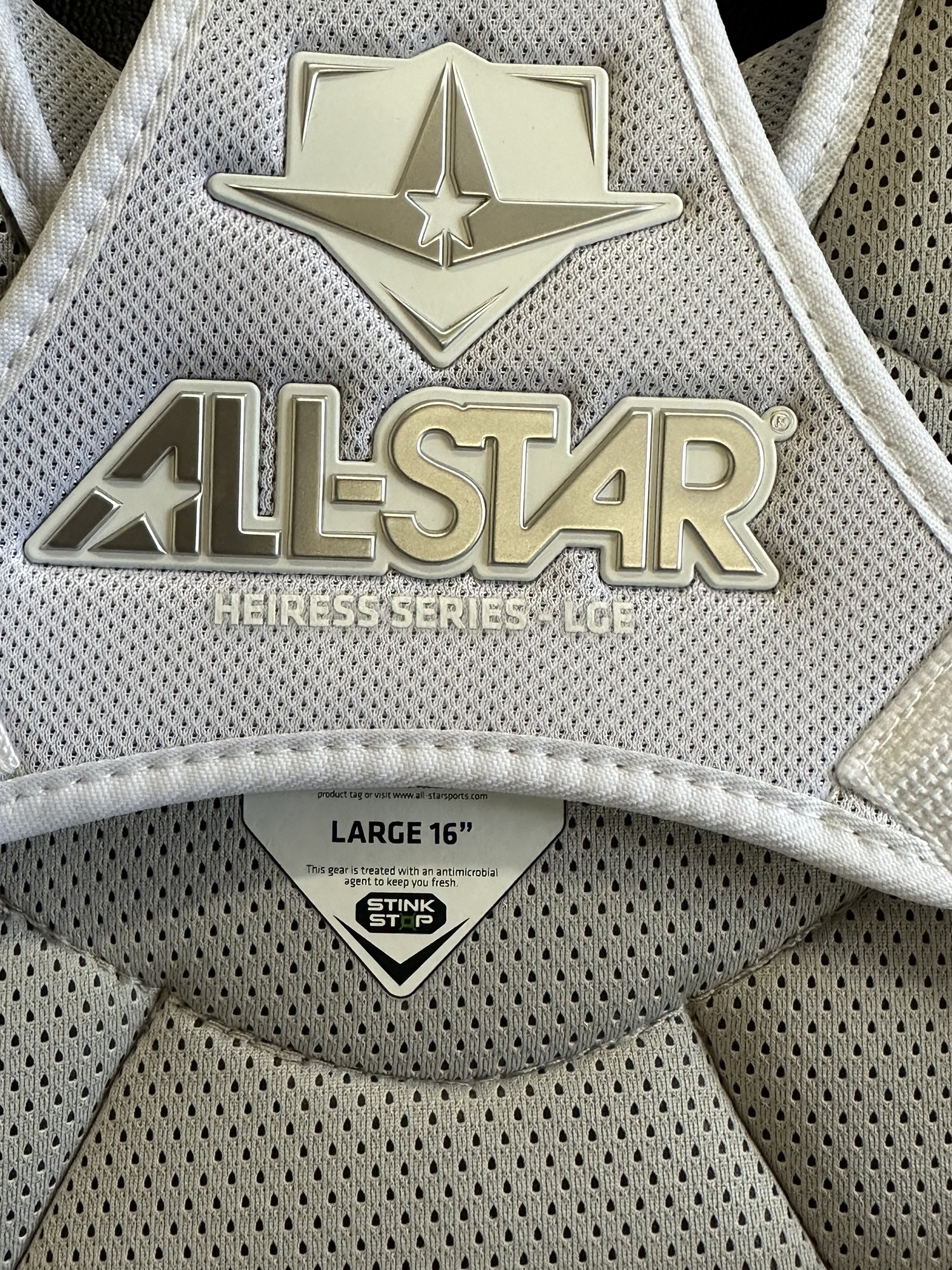 New All-Star Heiress CKW-H-L Catcher's CP + LG Combo White | SidelineSwap