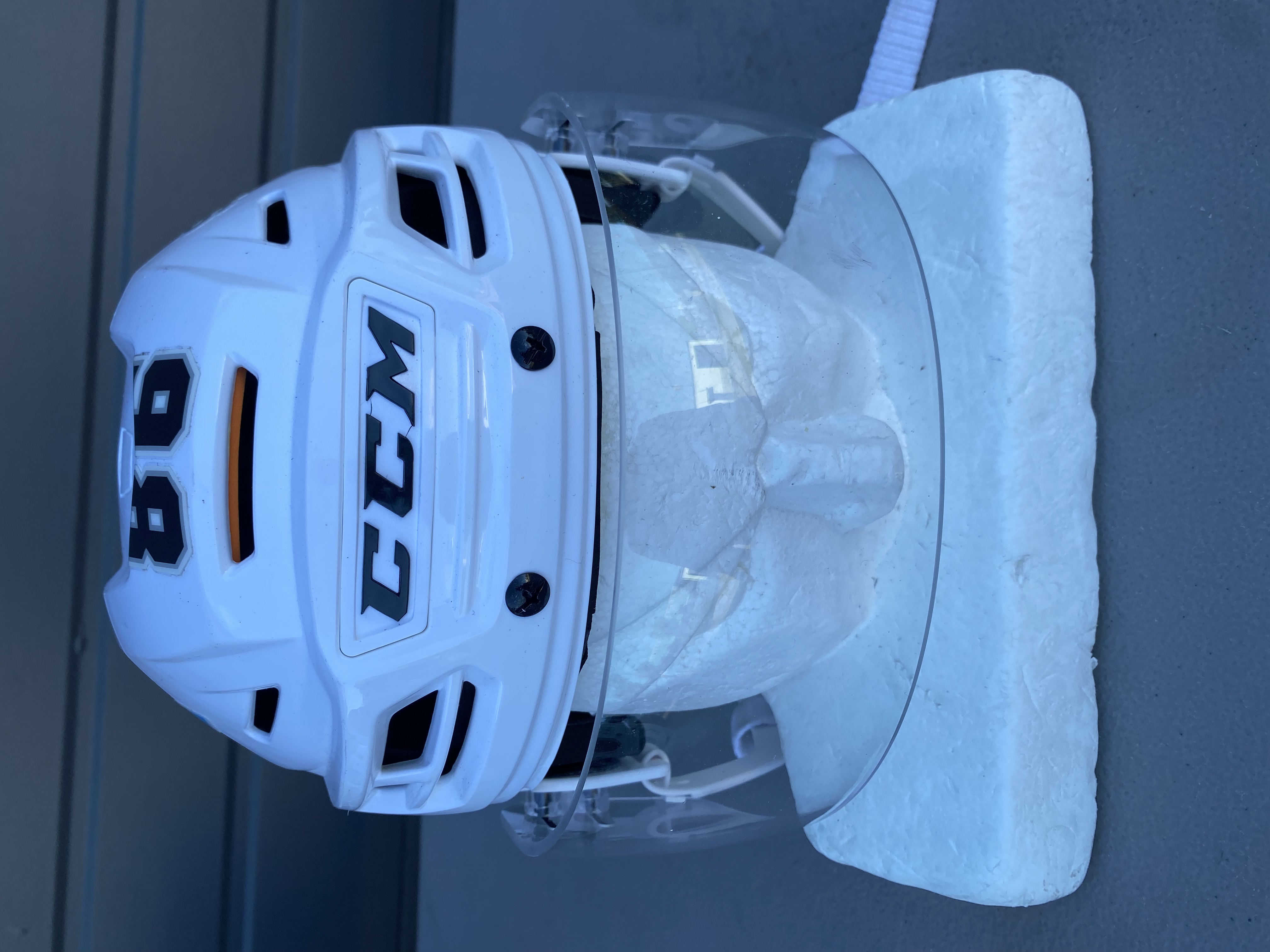 CCM Tacks 710 Pro Stock Hockey Helmet CCM Visor Combo Medium White 8472 ...