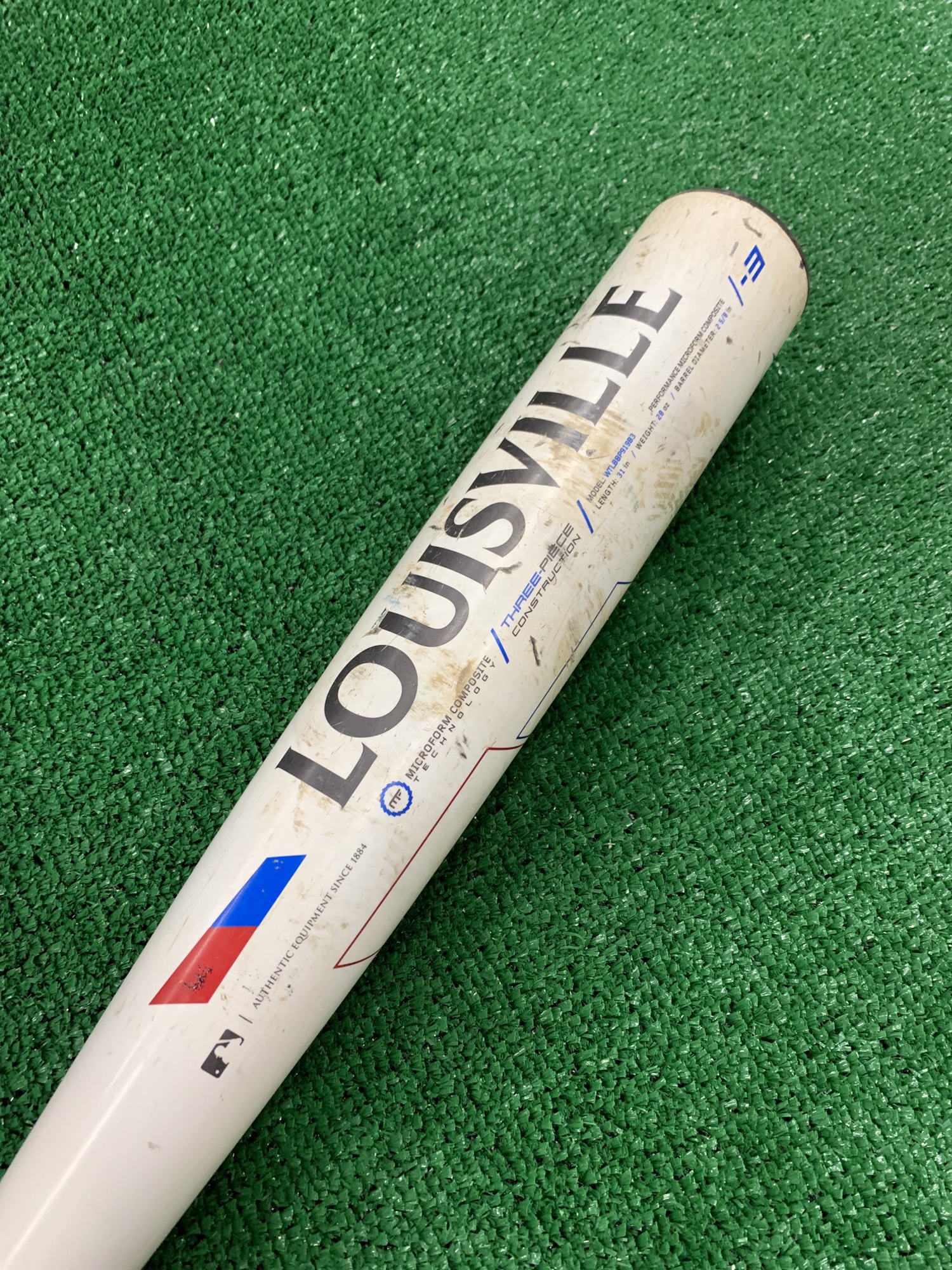 Used BBCOR Certified 2019 Louisville Slugger Prime 919 Composite Bat -3 ...