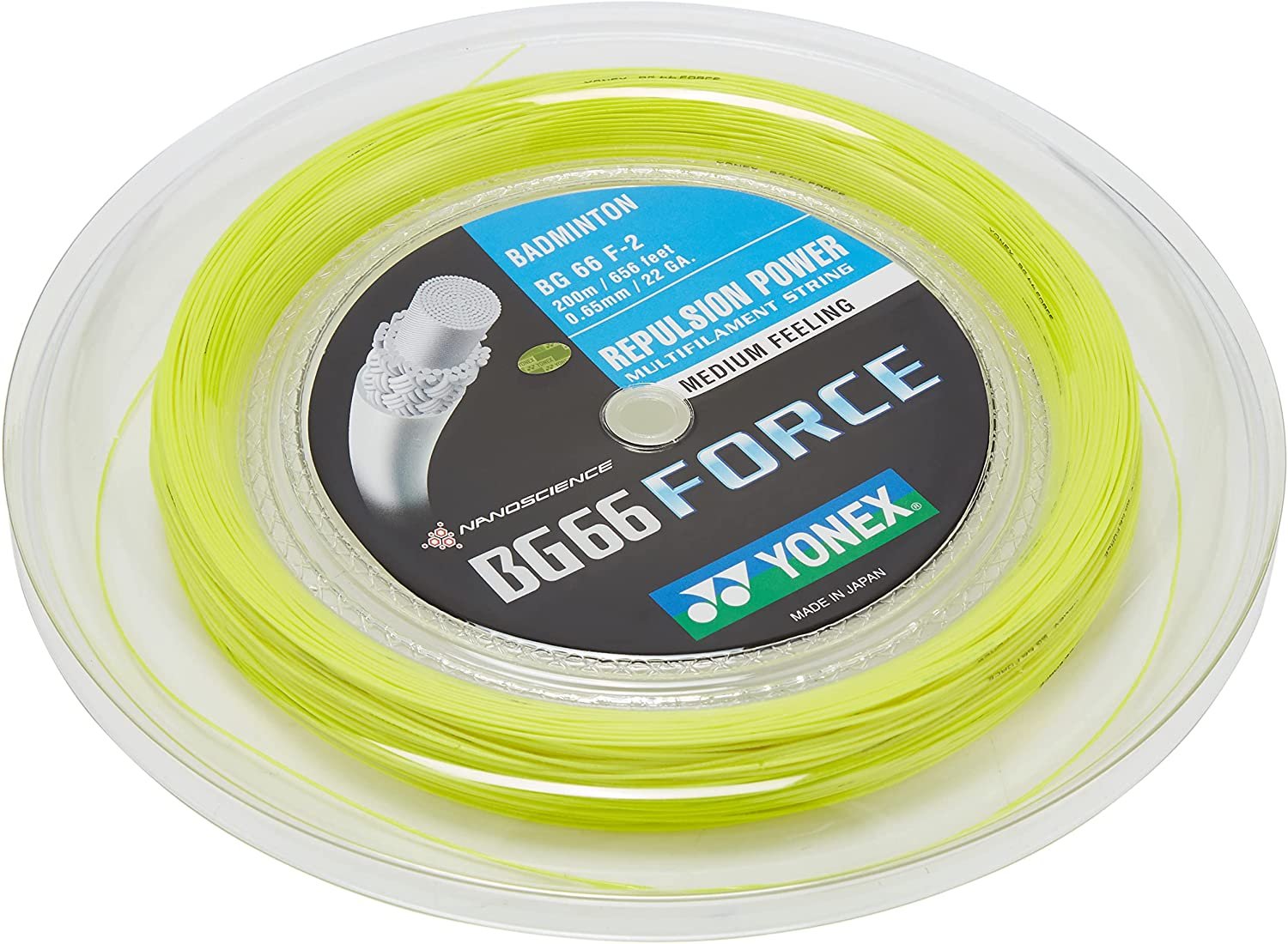 Yonex BG 66 Force Badminton String 200m Reel (Yellow) | SidelineSwap