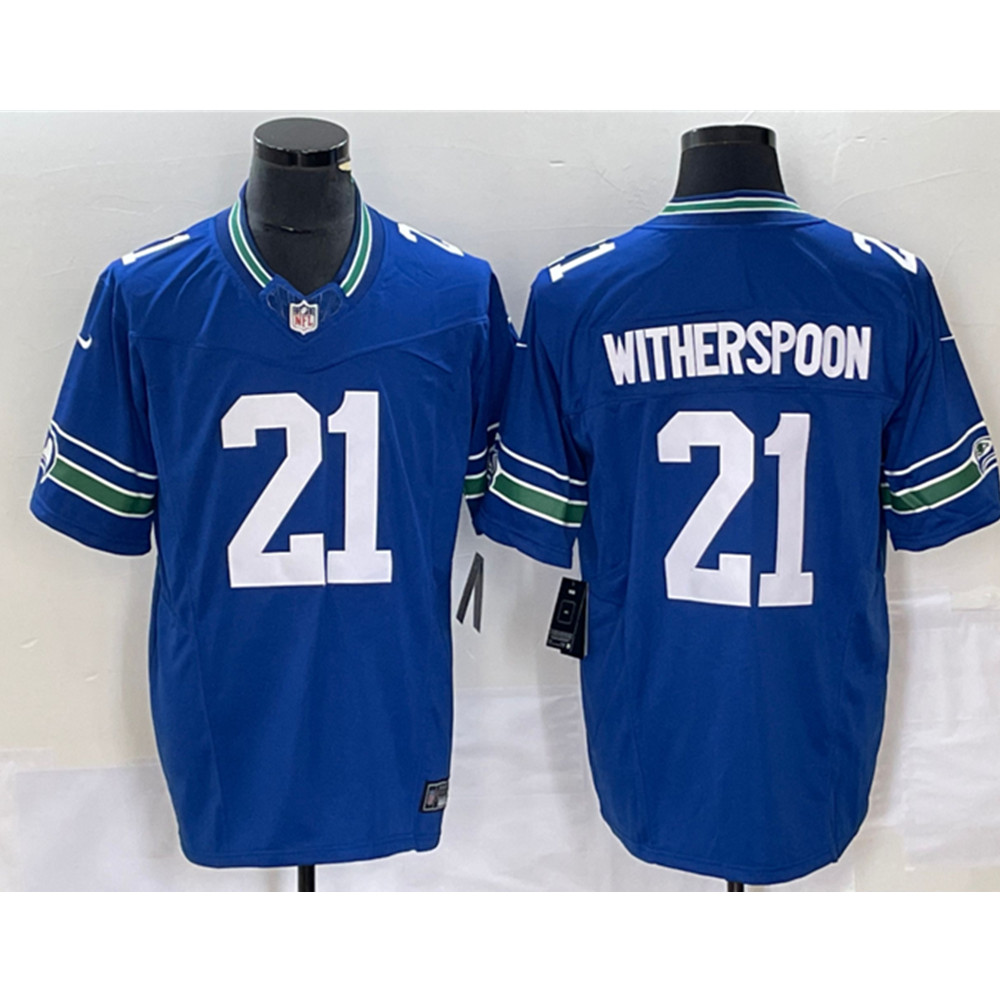 Seattle Seahawks Devon Witherspoon Royal Throwback Limited Jersey ...