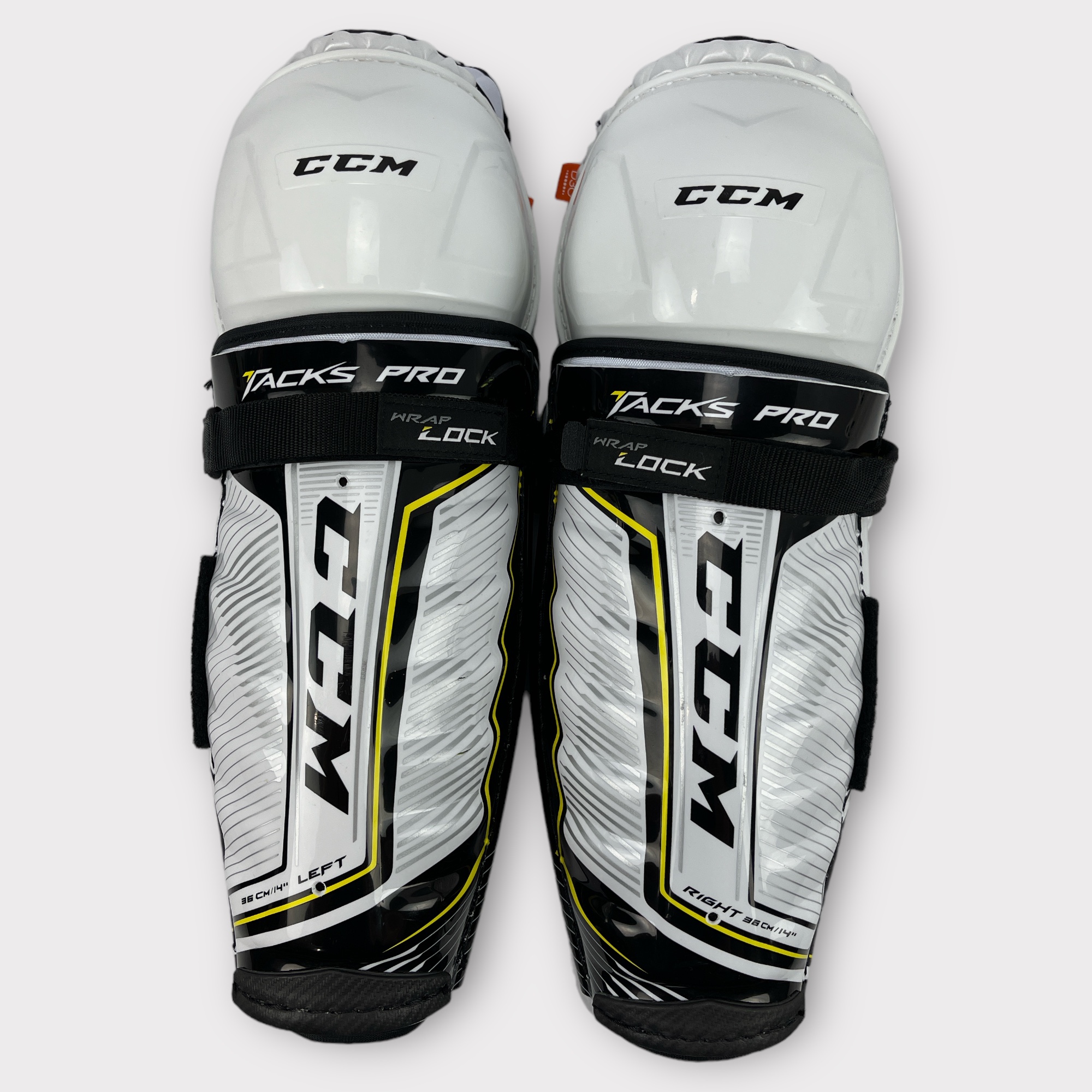 Pro Stock New 14” CCM Ultra Pro Tacks Hockey Shin Pads Guards ...