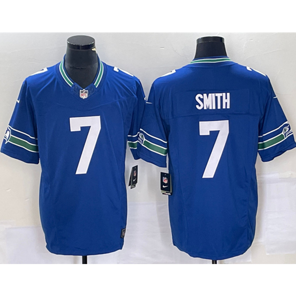 Seattle Seahawks Geno Smith Royal Throwback Limited Jersey | SidelineSwap