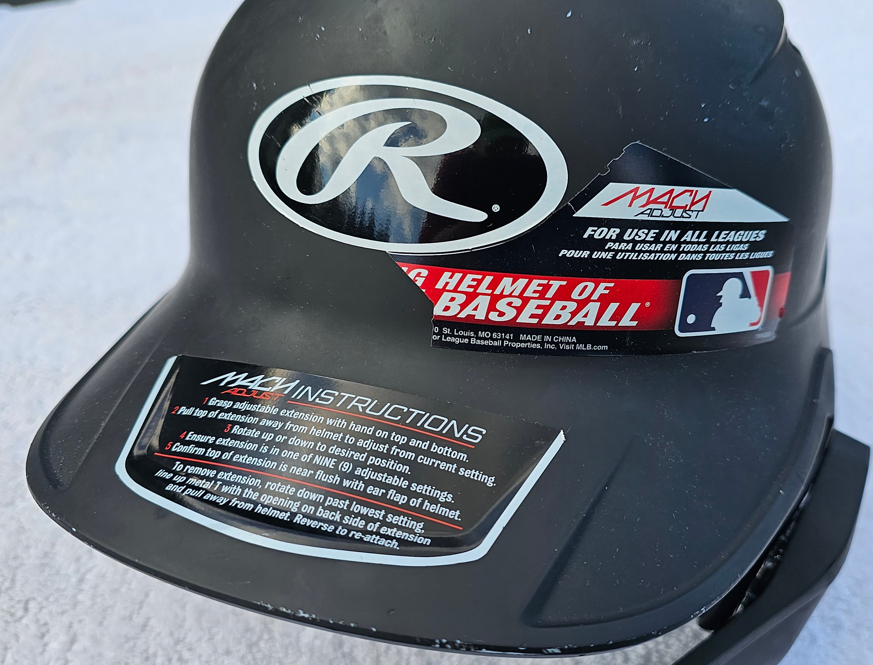 Rawlings Senior MACH Baseball Batting Helmet w/ Adjustable Face Guard ...