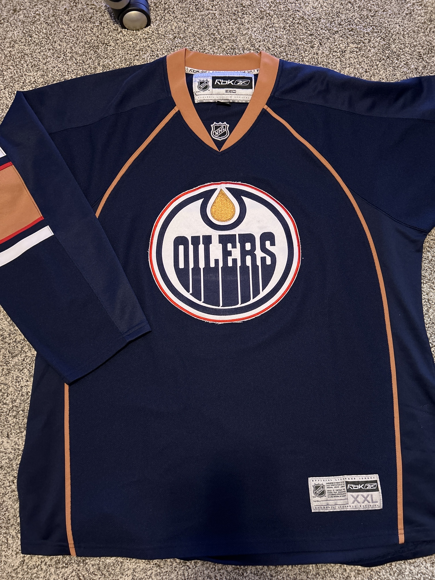 Edmonton Oilers Reebok Home Jersey Navy Blue XXL | SidelineSwap