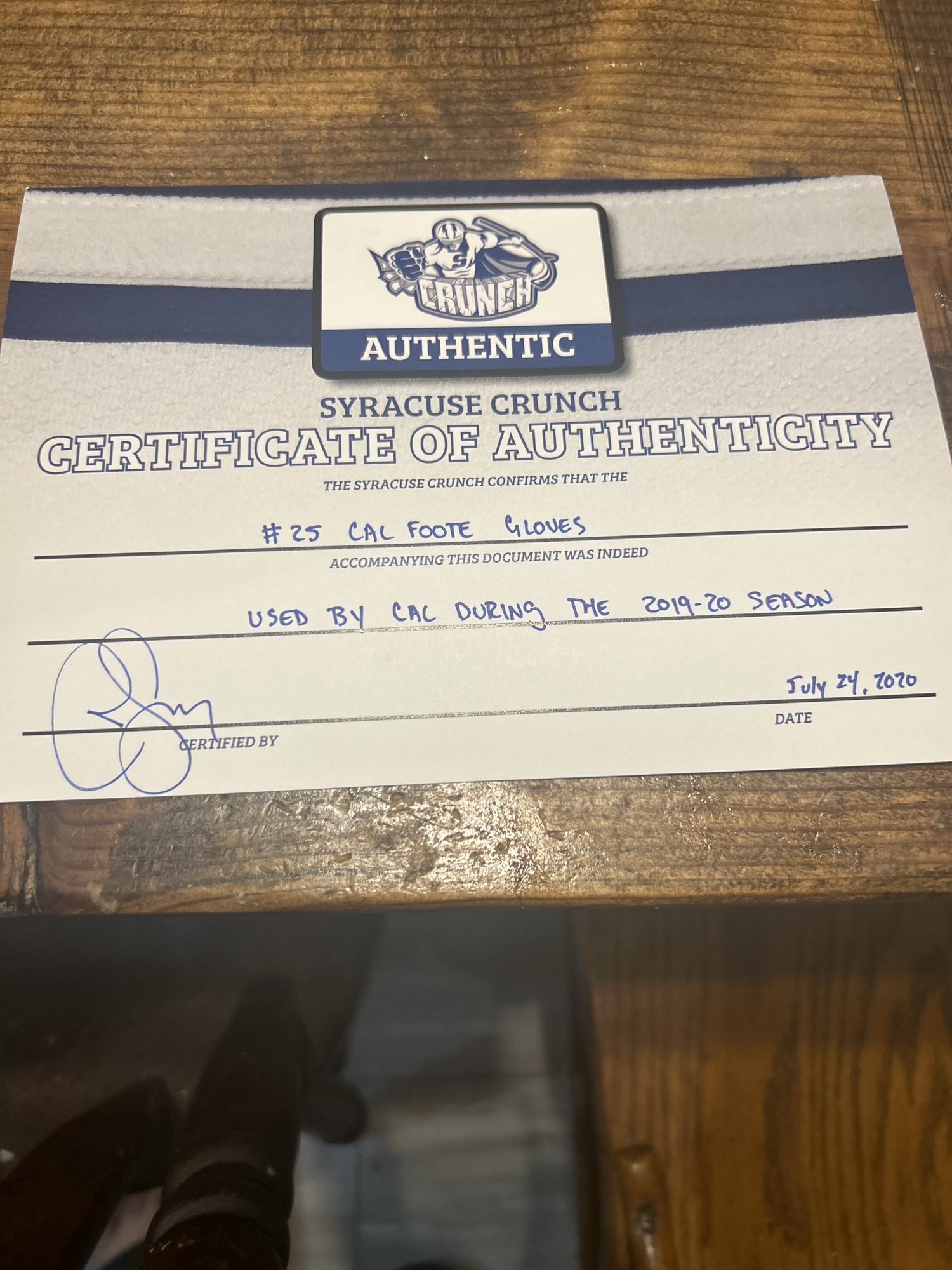 CCM Pro Gloves (15) Cal Foote game used with authentication | SidelineSwap