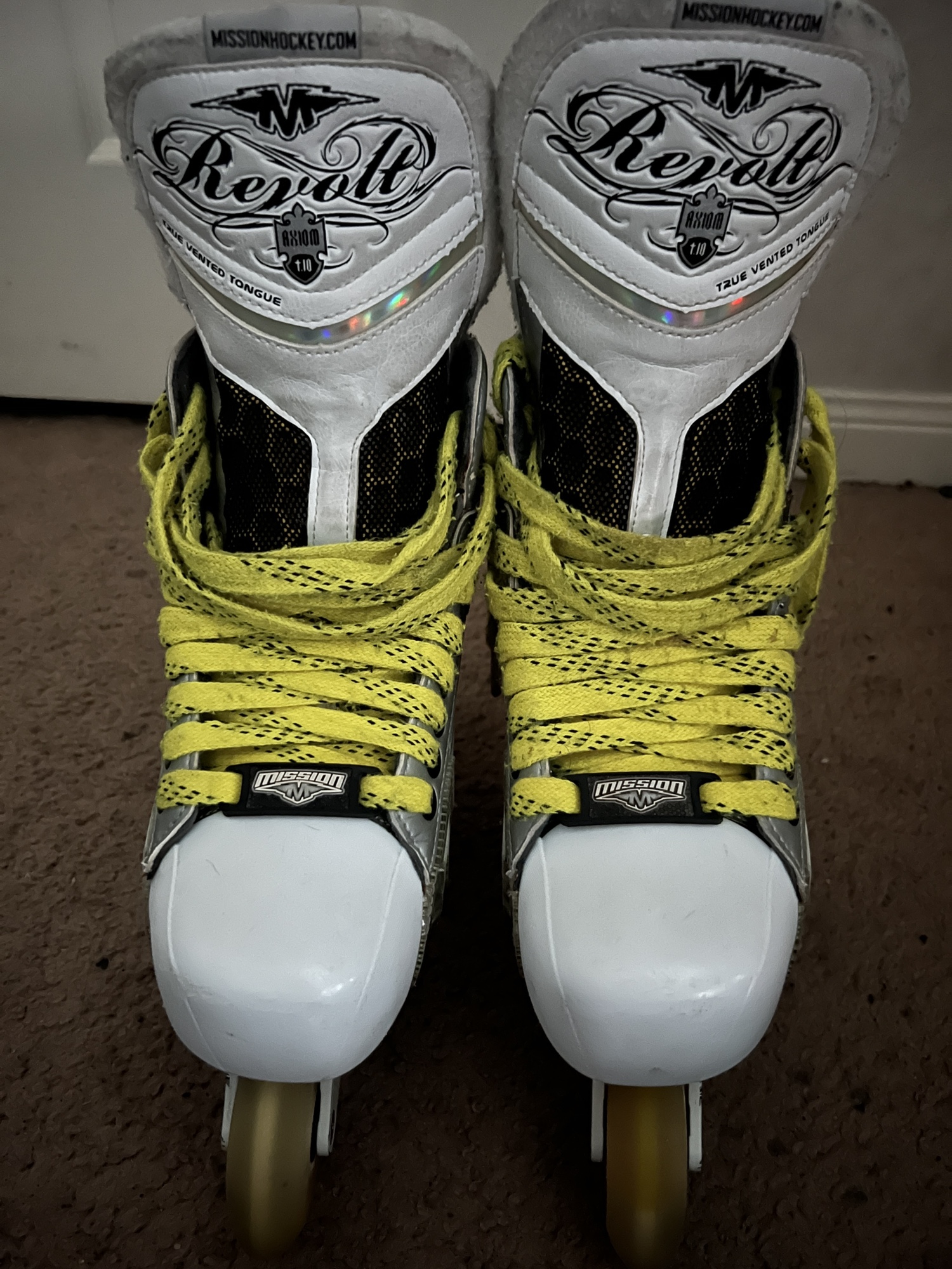 Mission Axiom T10 Revolt Size 6.5EE Inline Hockey Skates | SidelineSwap