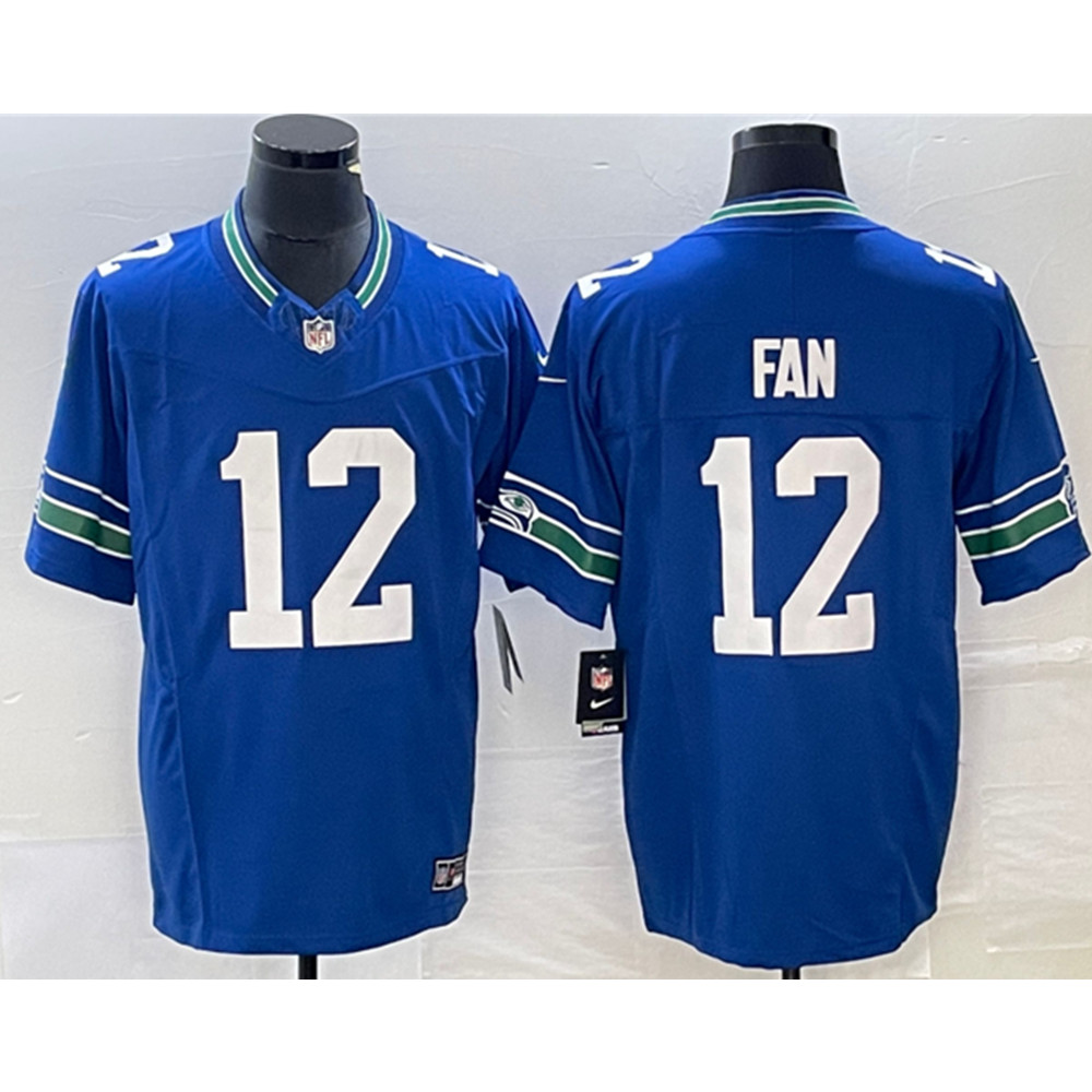 Seattle Seahawks 12th Fan Royal Throwback Limited Jersey | SidelineSwap