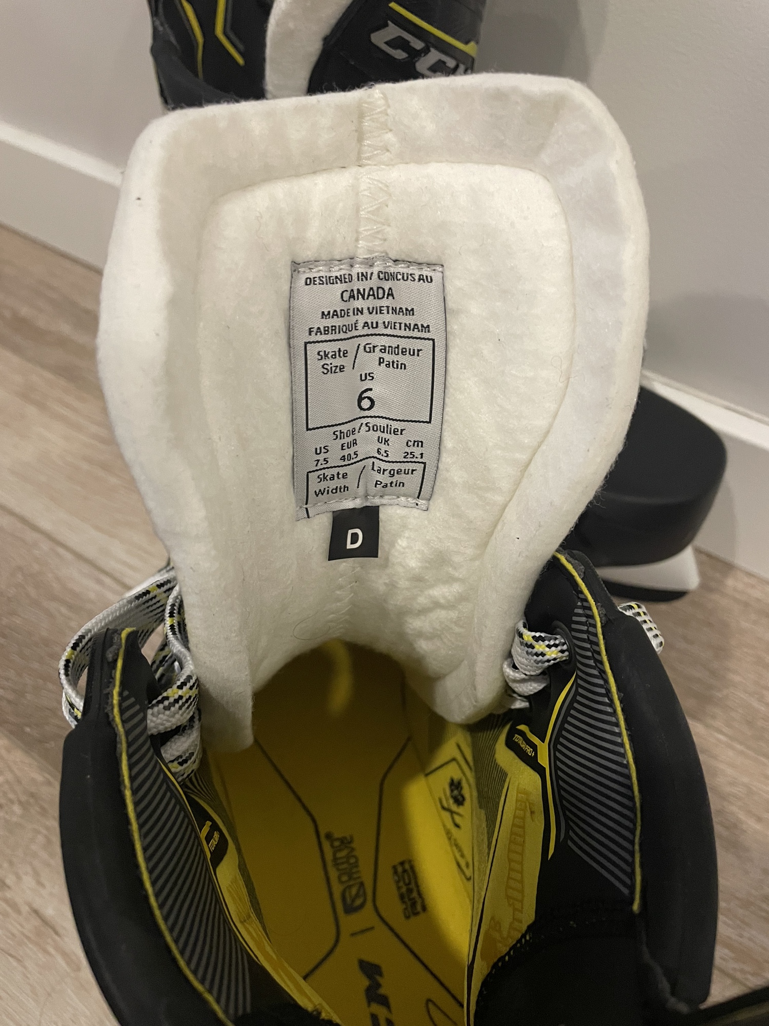 Used CCM Regular Width Size 6 Super Tacks AS3 Pro Hockey Skates ...