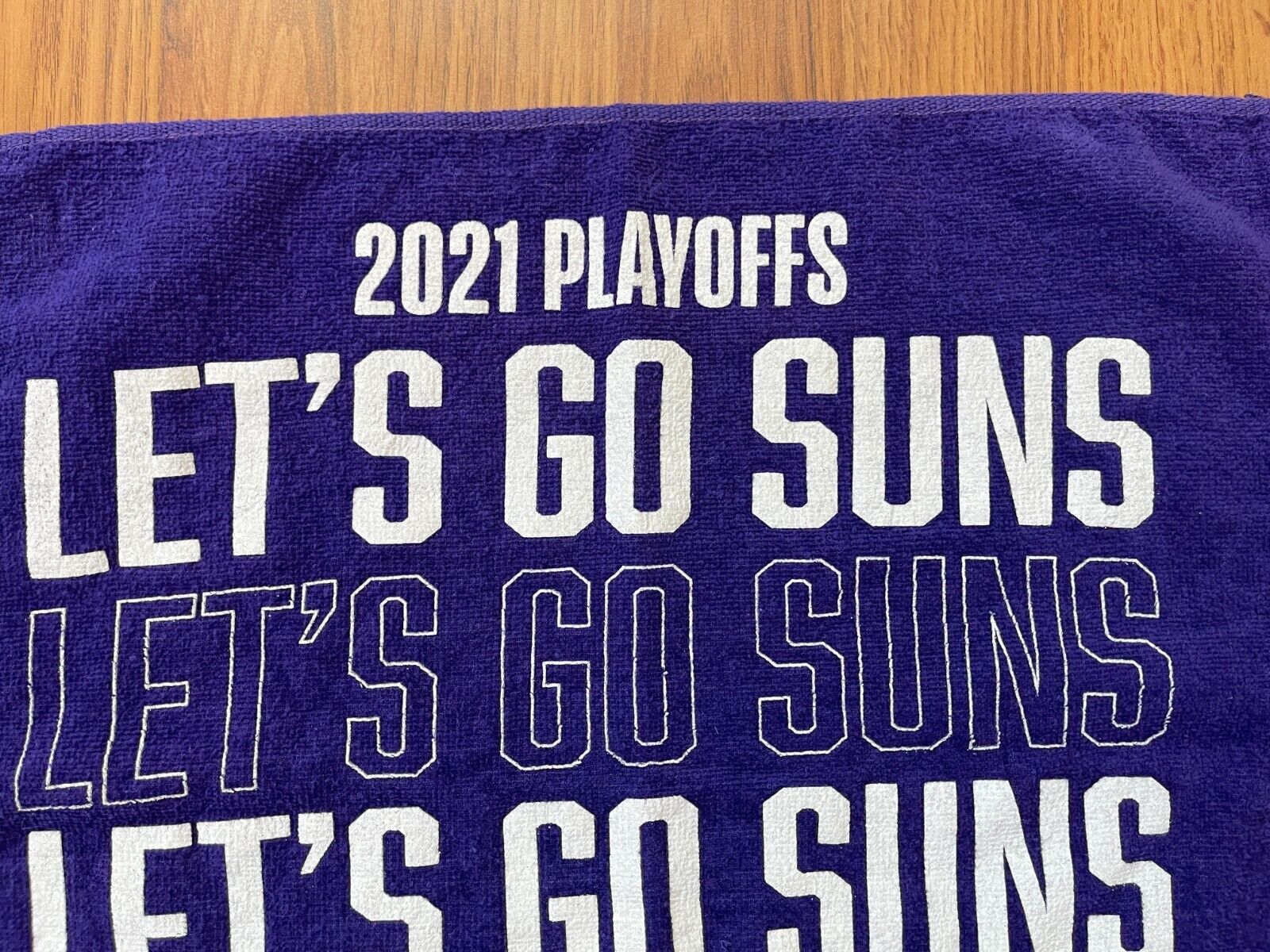 Phoenix Suns NBA BASKETBALL 2021 PLAYOFFS 'LETS GO SUNS' Purple SGA ...