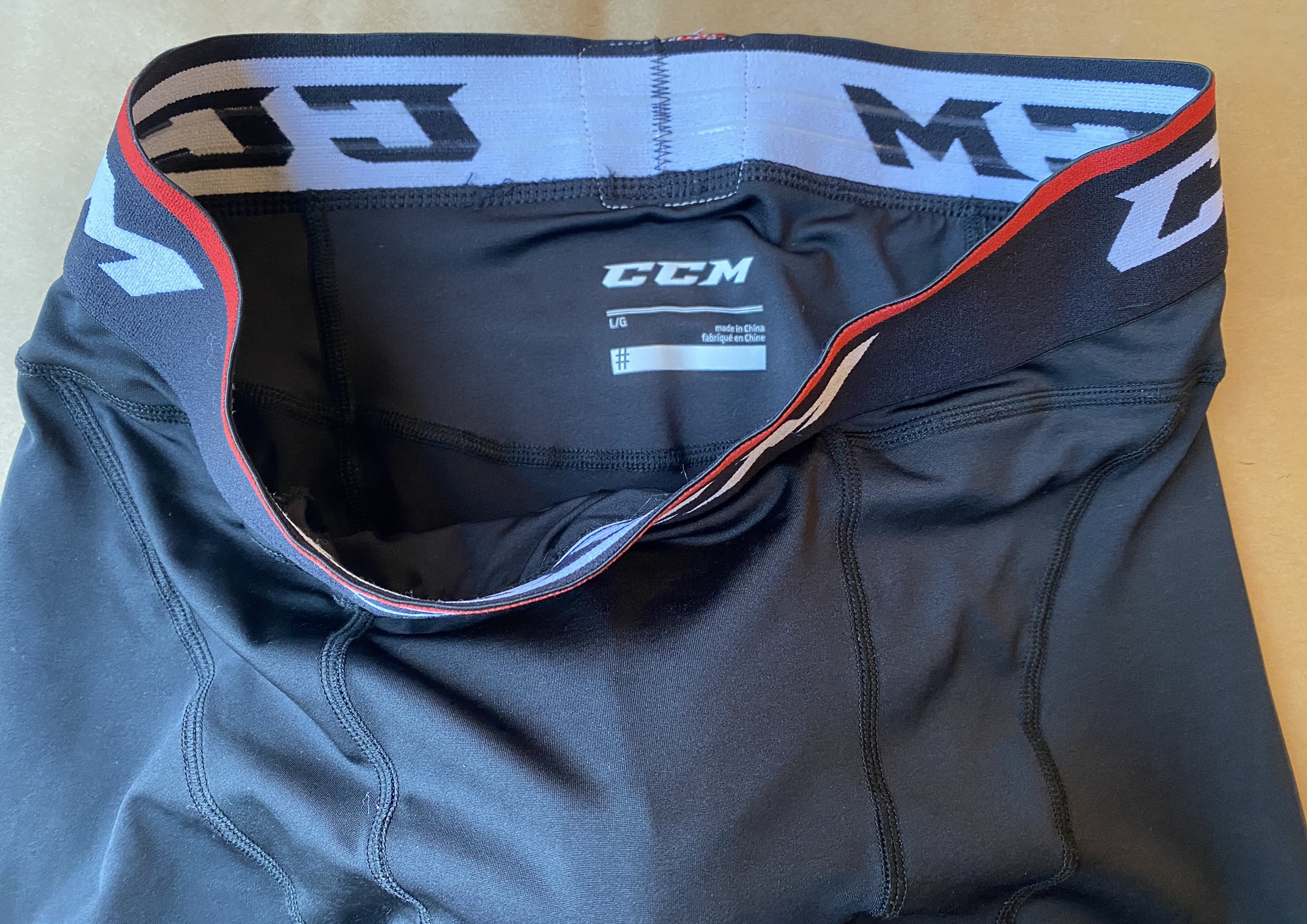 Used Men's Large CCM Compression Senior Pants with Jock/Velcro Tabs ...