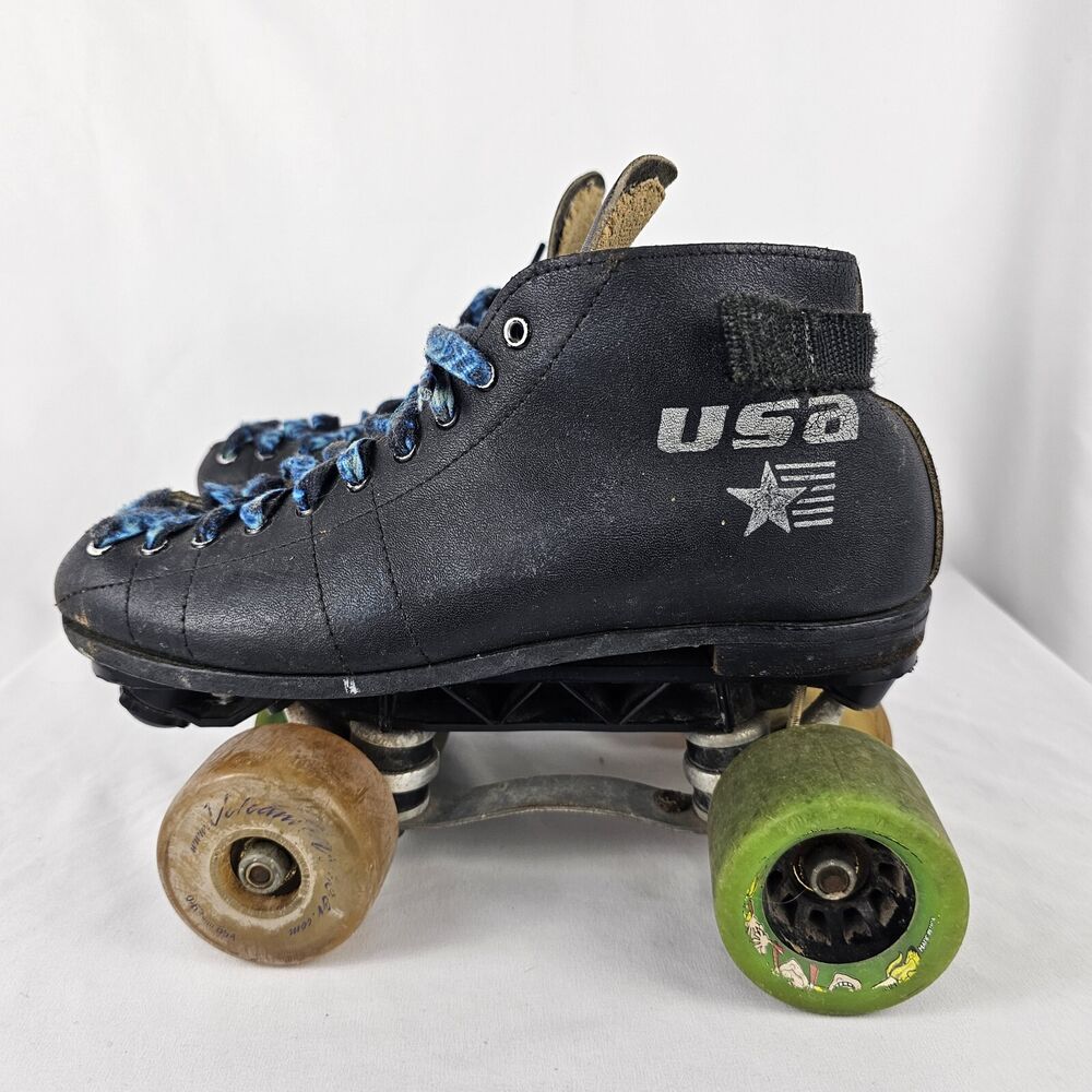 READ Vintage Riedell USA Quad Speed Skates Black Size 5 | SidelineSwap