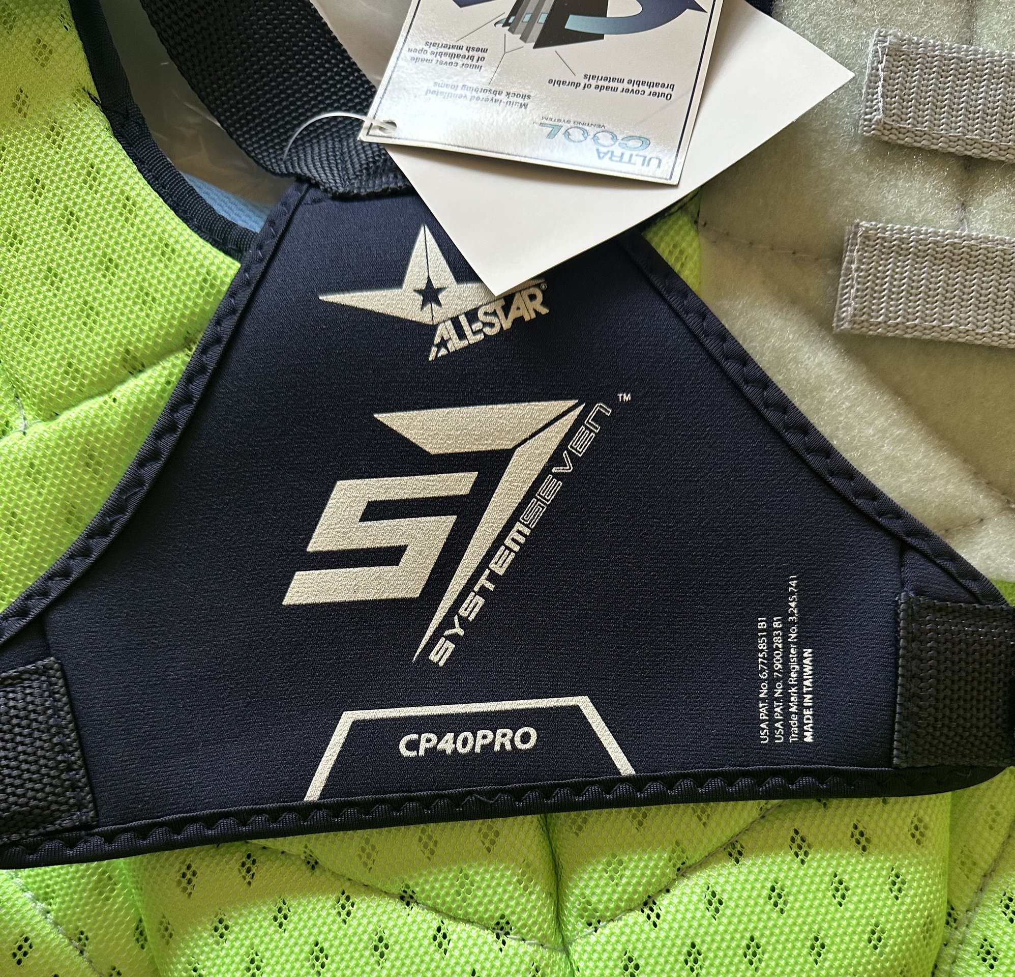 New All-Star System 7 CP40PRO Catcher’s Chest Protector Navy/Sky Blue ...
