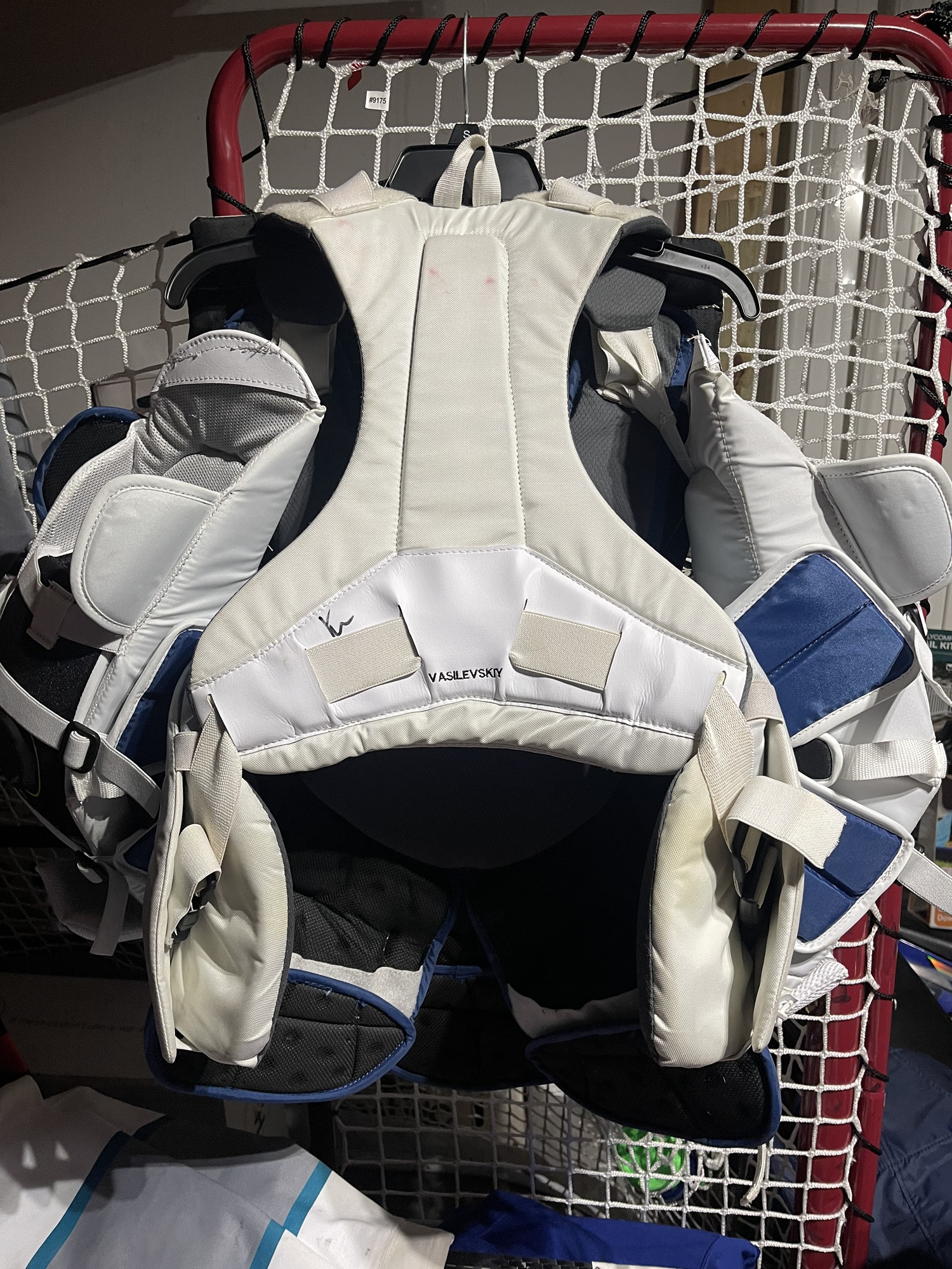 Andrei Vasilevskiy Bauer Vapor 2x Pro Chest Pads Game Worn Custom 1/5 ...