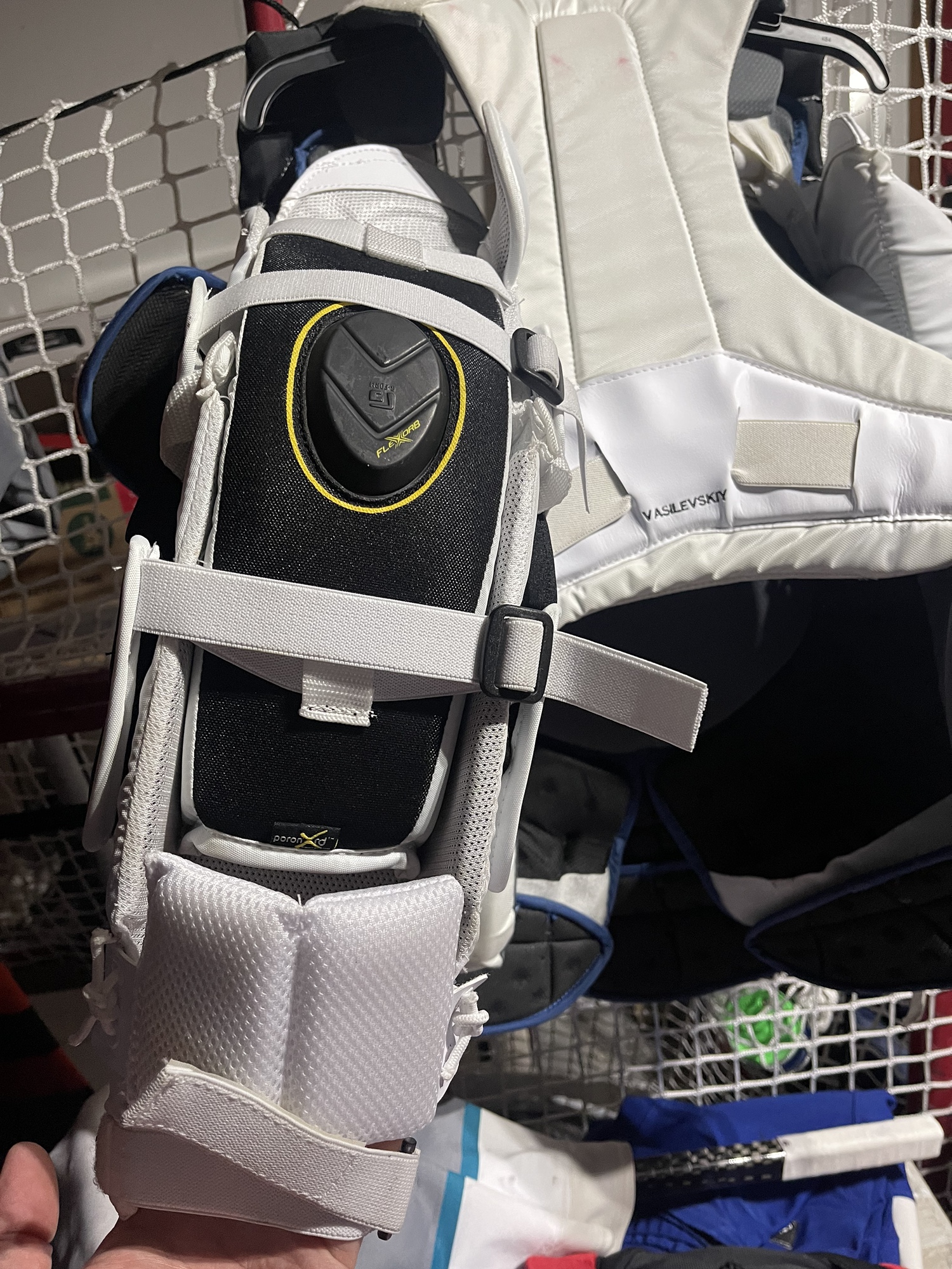 Andrei Vasilevskiy Bauer Vapor 2x Pro Chest Pads Game Worn Custom 1/5 ...