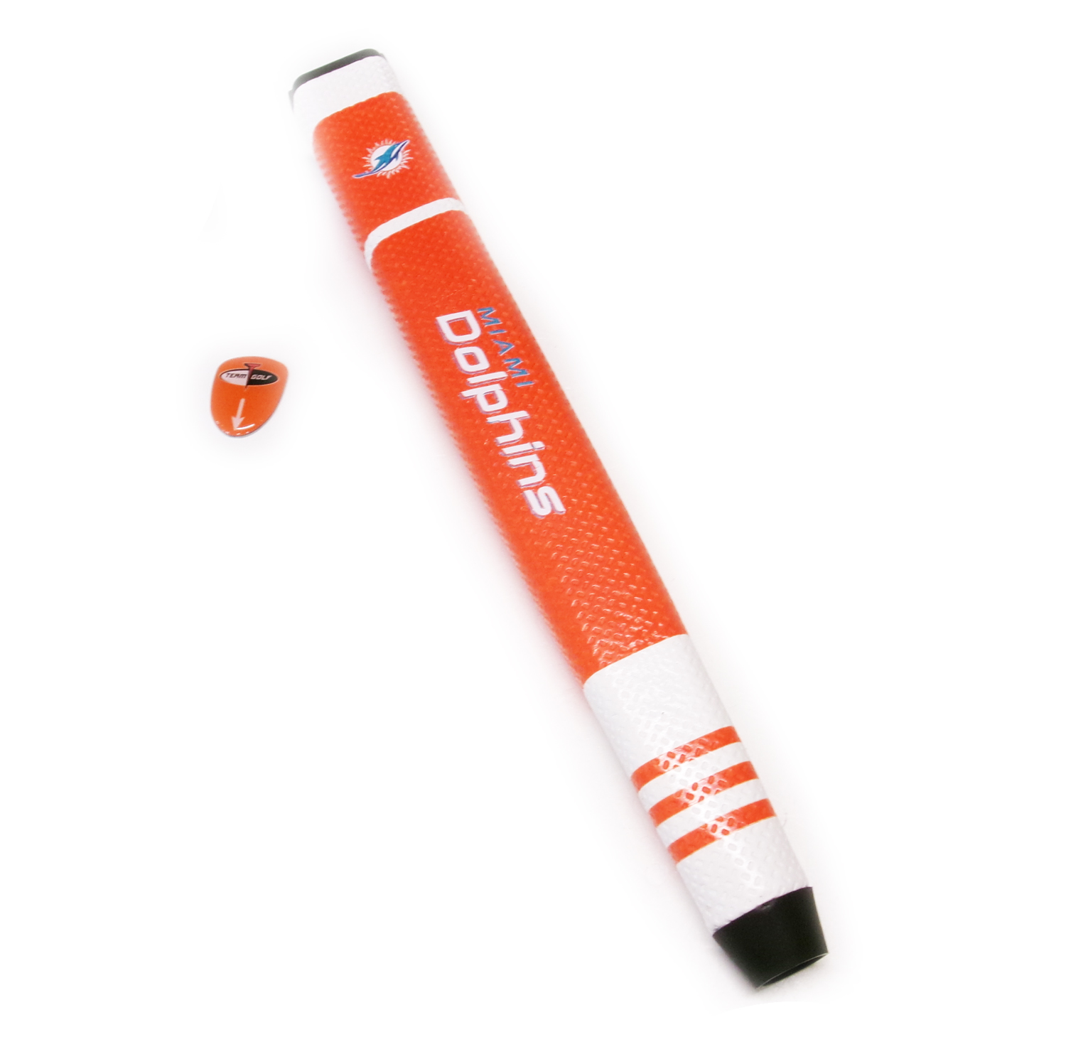 NEW Team Golf Miami Dolphins Orange/White Jumbo Putter Grip w/Ball ...